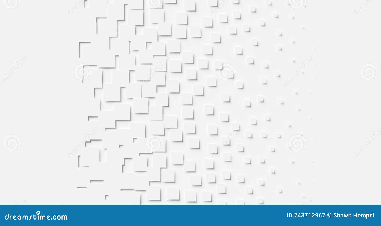 Random Scaled White Cube Boxes Block Background Wallpaper Banner Frame ...