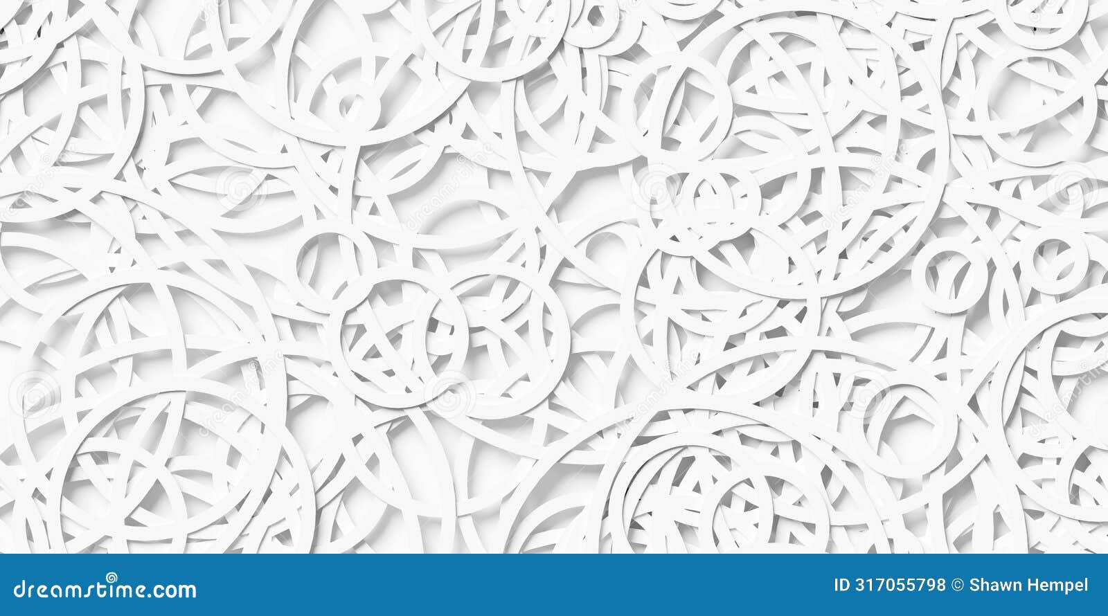 Random Scaled White Circle or Rings Overlay Background Wallpaper Banner ...