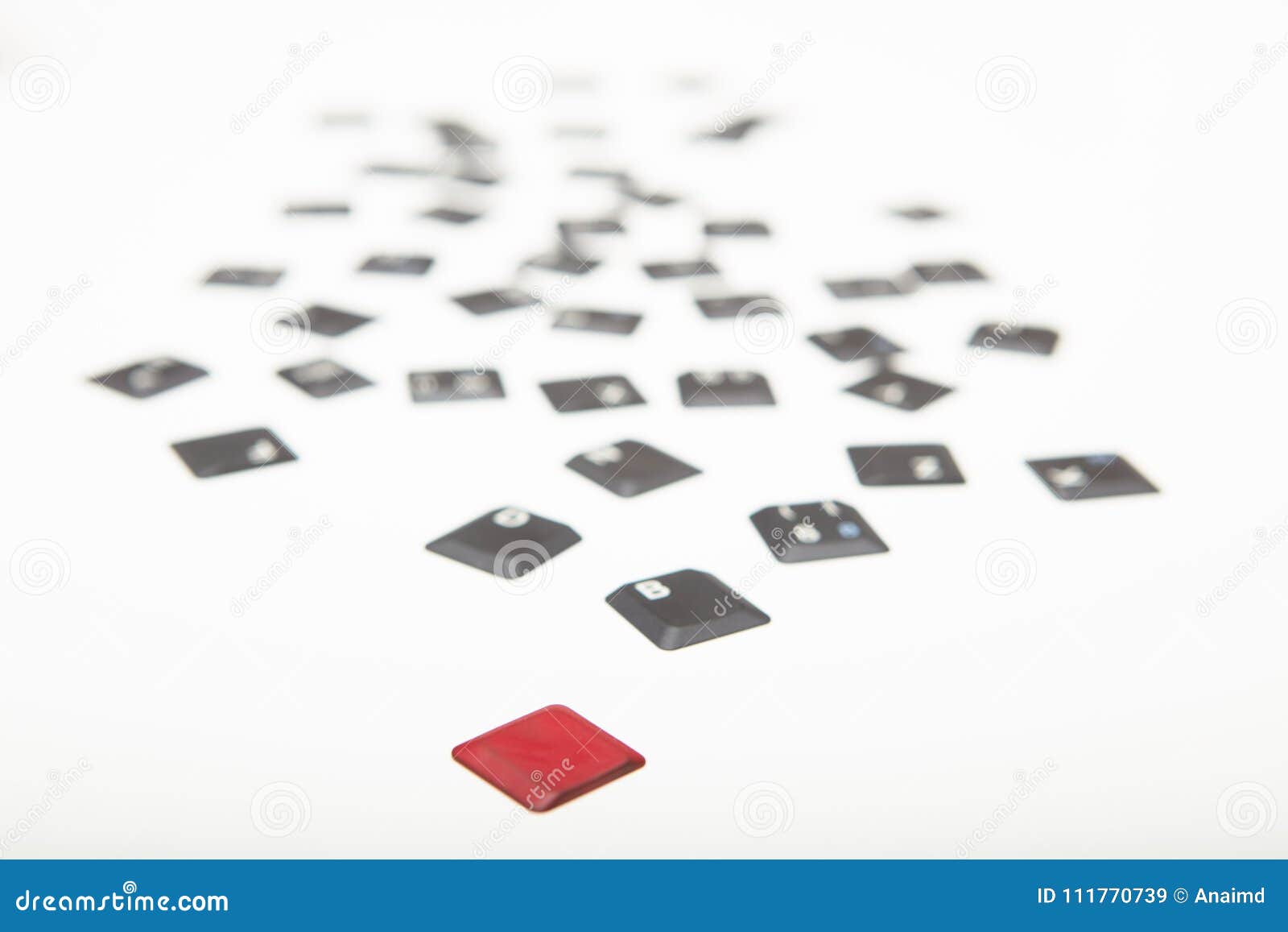 Random Scattered Loose Keyboard Key Covers Stock Image - Image of ...