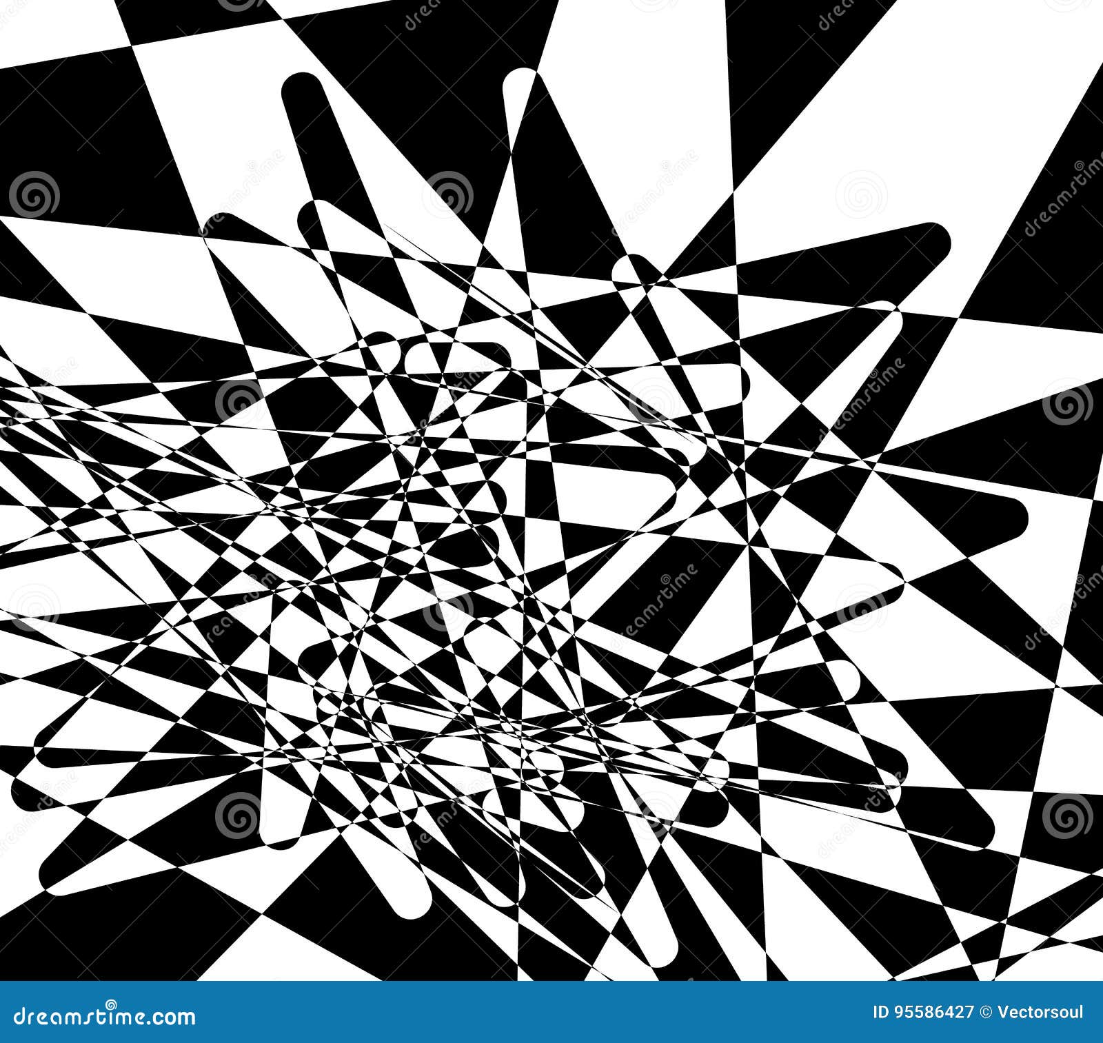 Random Scattered Pattern. Black and White Abstract Illustration Stock ...