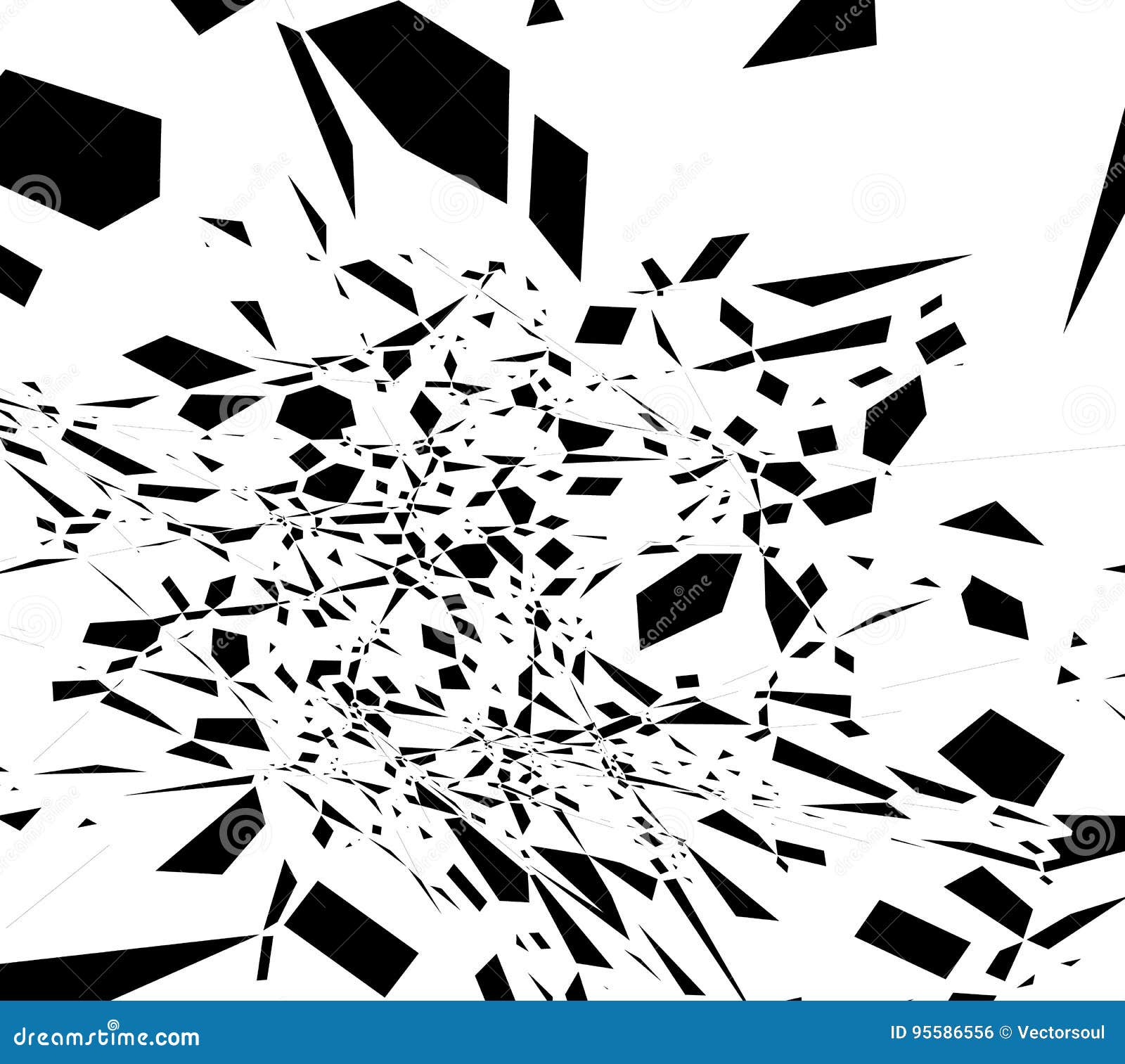 Random Scattered Pattern. Black and White Abstract Illustration Stock ...
