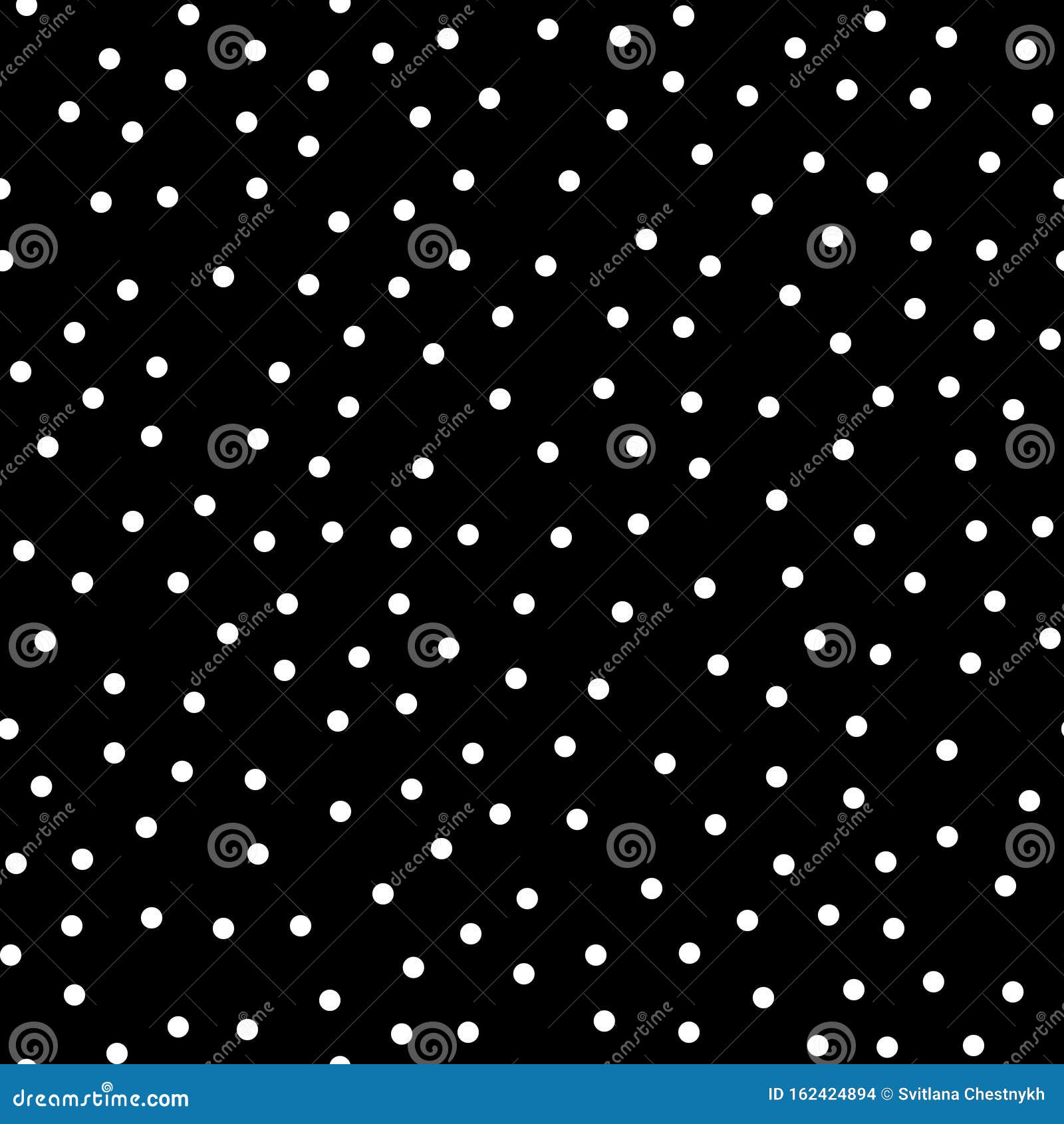 Random Scattered Polka Dot Pattern, Abstract Black and White Background ...