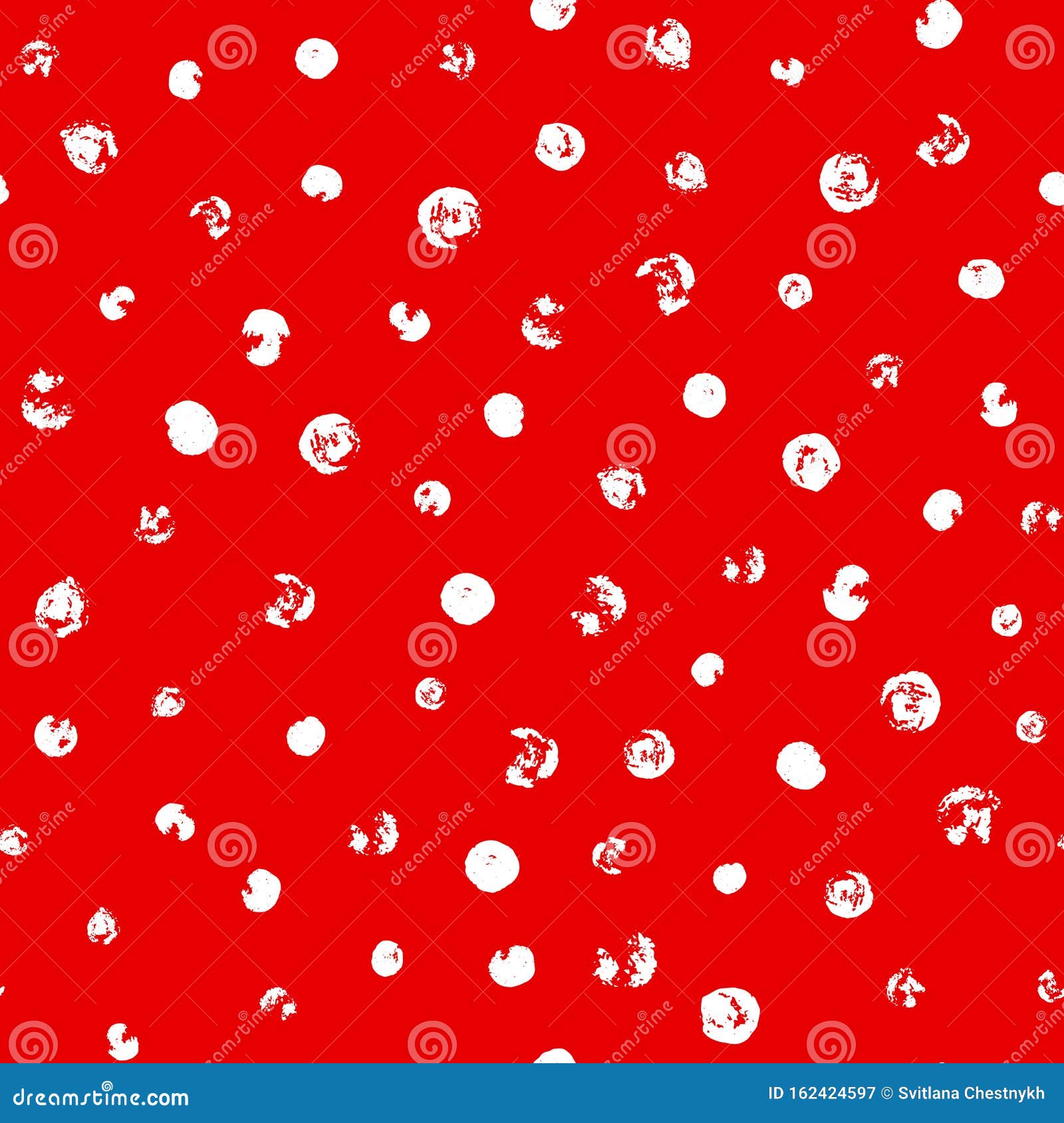 Random Scattered Polka Dot Pattern, Abstract Red and White Background ...