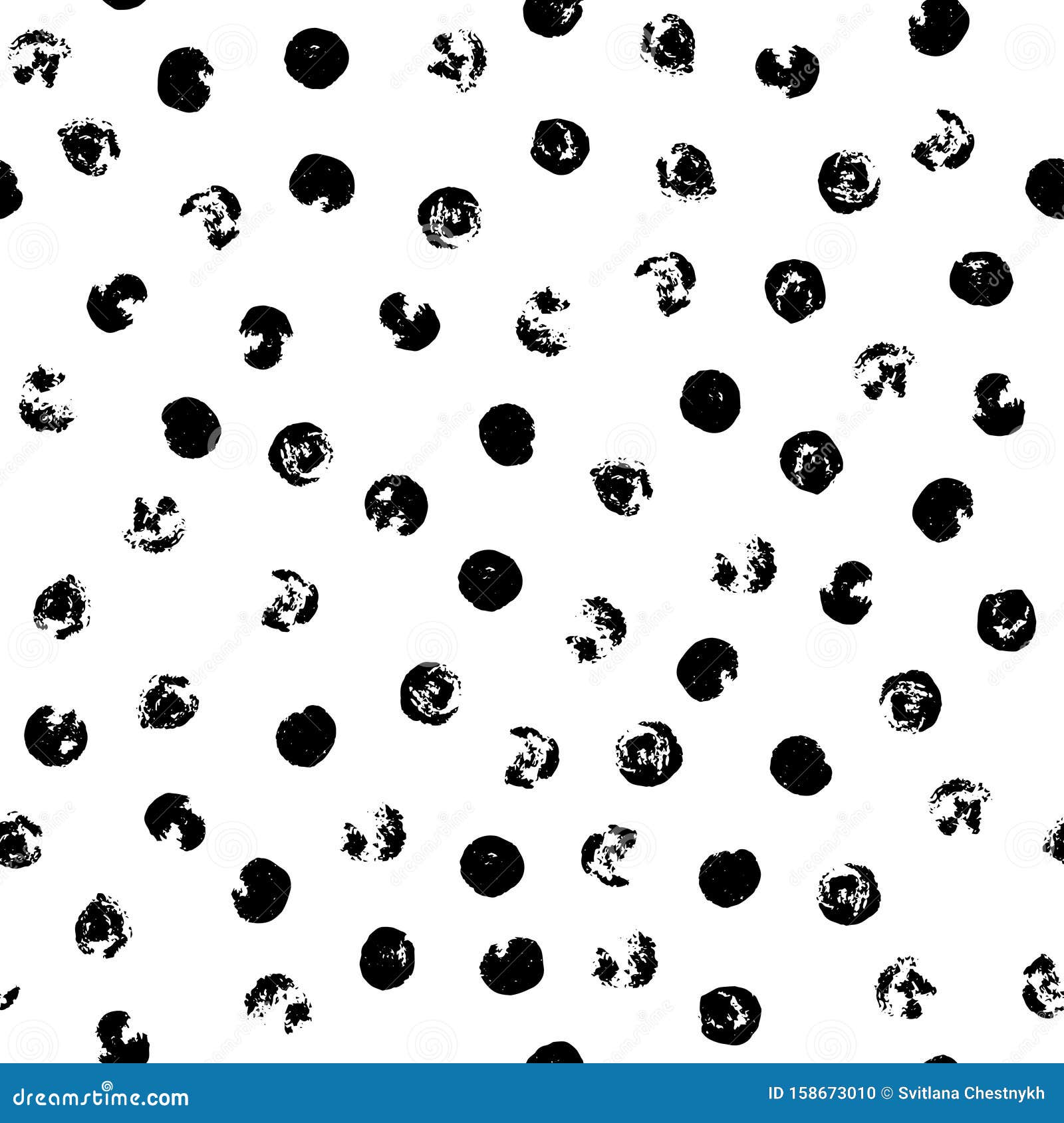 Random Scattered Polka Dots, Abstract Black and White Background Stock ...