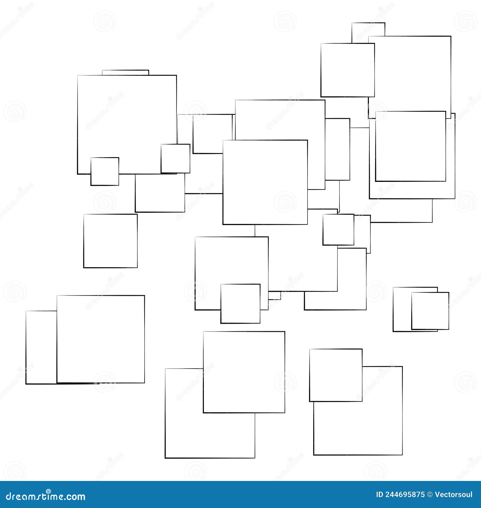 Random, Scattered Squares Pattern, Texture Element. Randomness Concept ...