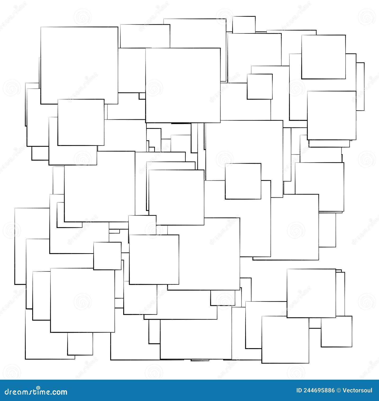 Random, Scattered Squares Pattern, Texture Element. Randomness Concept ...