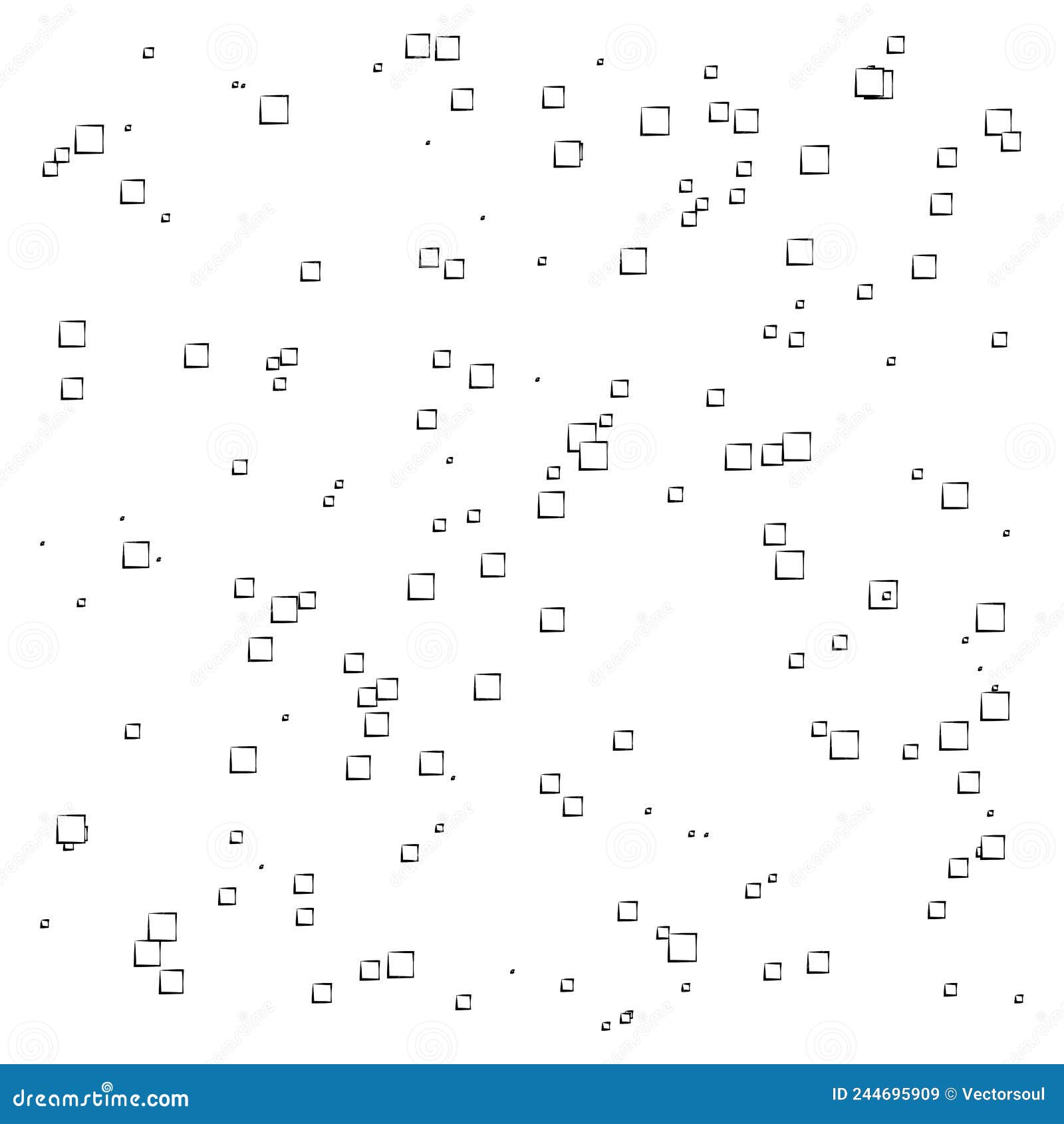 Random, Scattered Squares Pattern, Texture Element. Randomness Concept ...