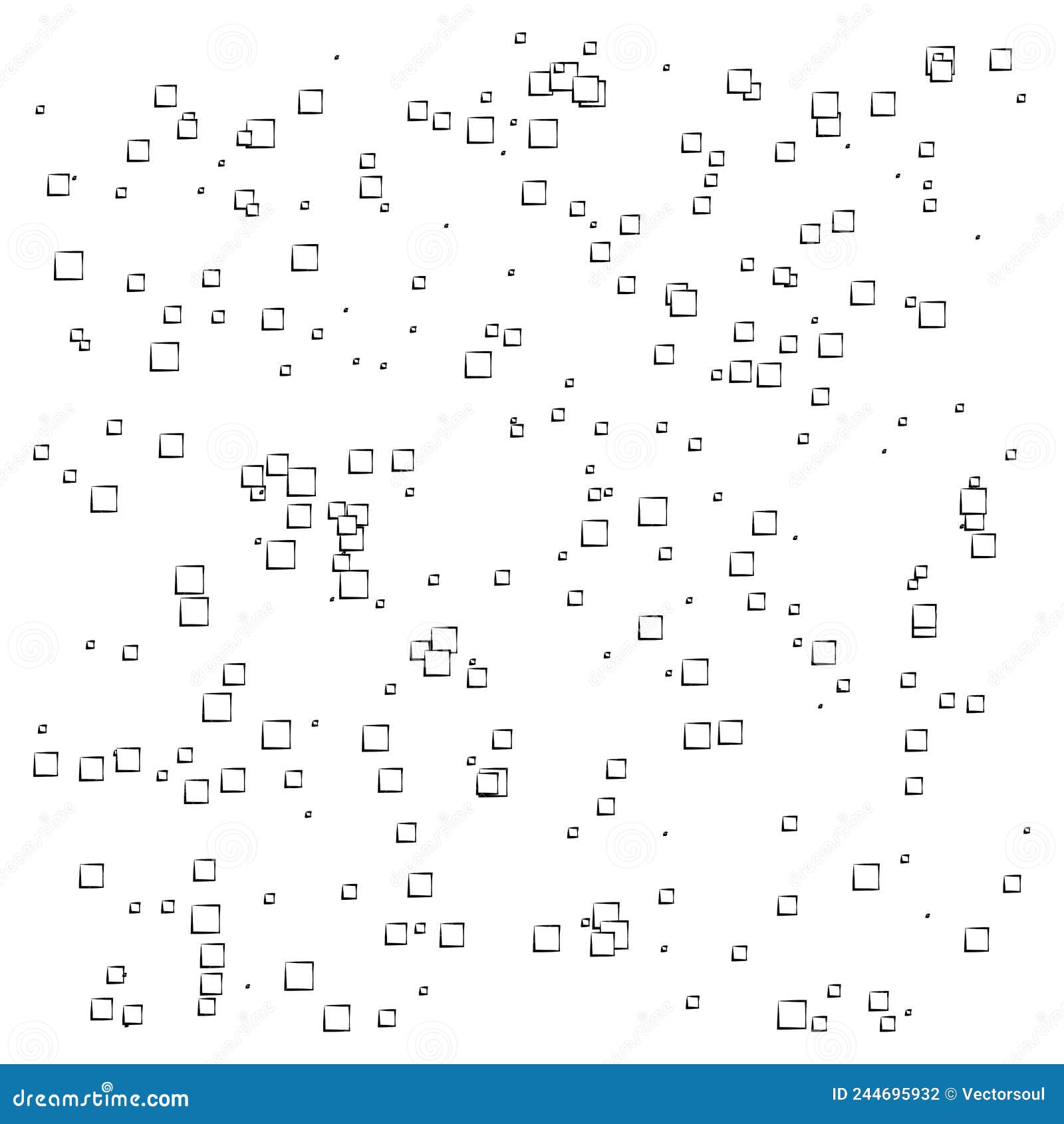 Random, Scattered Squares Pattern, Texture Element. Randomness Concept ...
