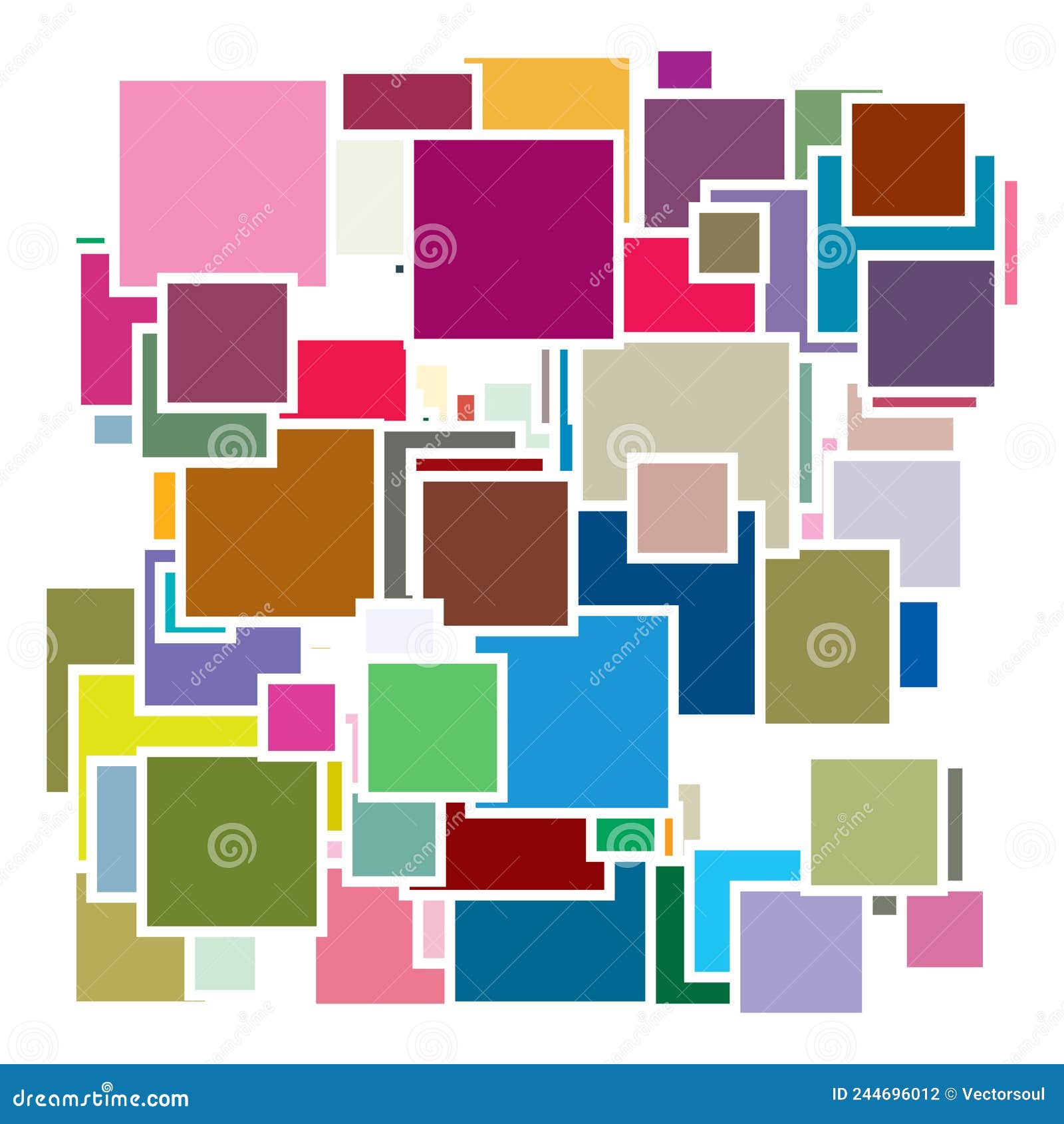 Random, Scattered Squares Pattern, Texture Element. Randomness Concept ...