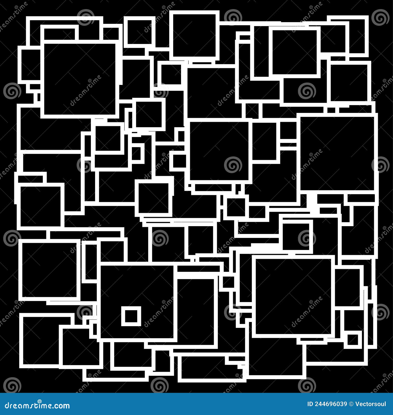 Random, Scattered Squares Pattern, Texture Element. Randomness Concept ...