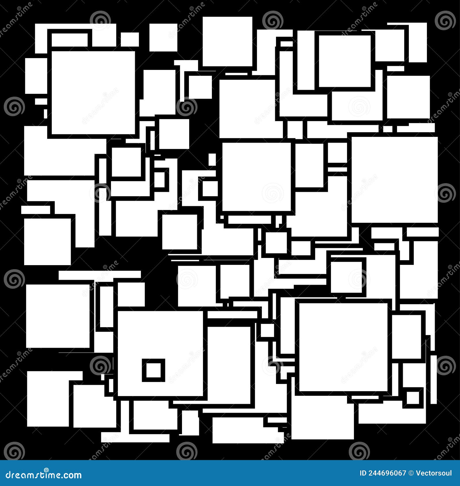 Random, Scattered Squares Pattern, Texture Element. Randomness Concept ...