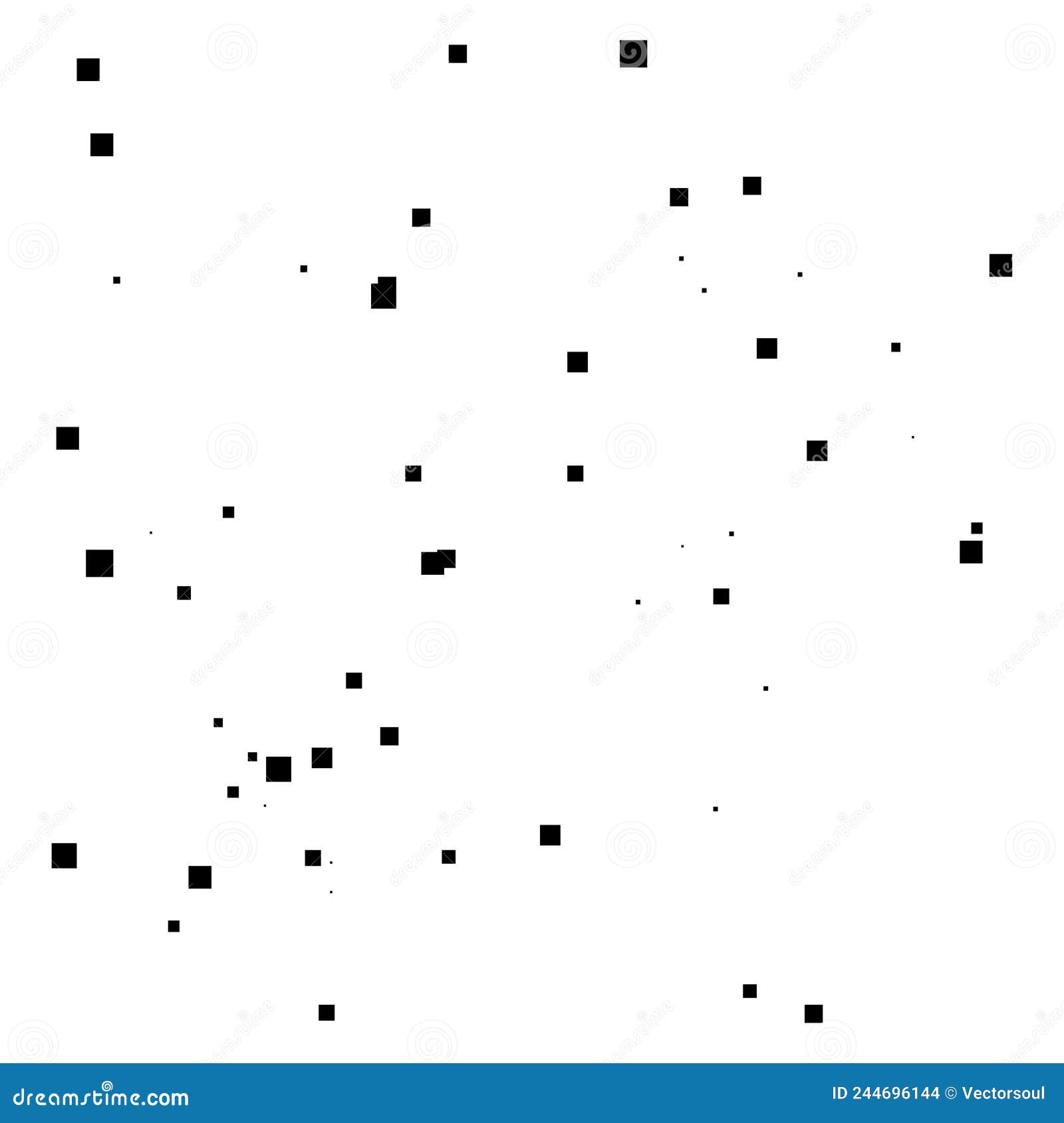 Random, Scattered Squares Pattern, Texture Element. Randomness Concept ...