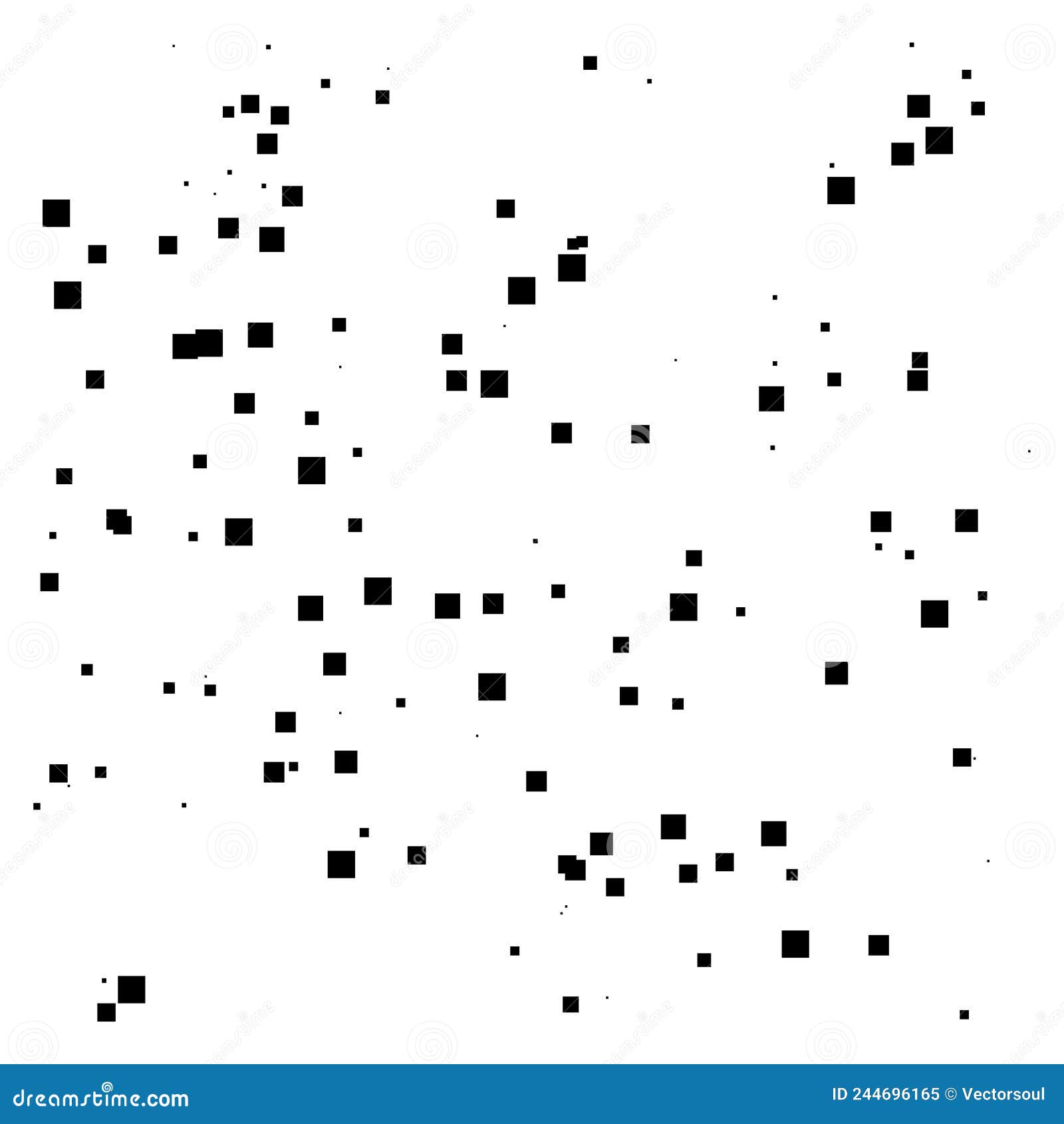 Random, Scattered Squares Pattern, Texture Element. Randomness Concept ...