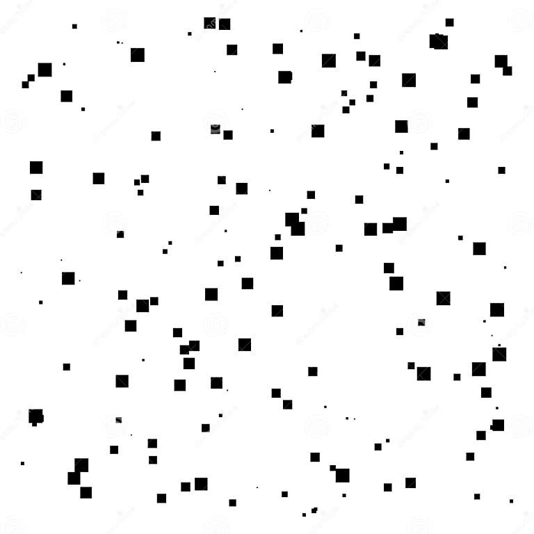 Random, Scattered Squares Pattern, Texture Element. Randomness Concept ...