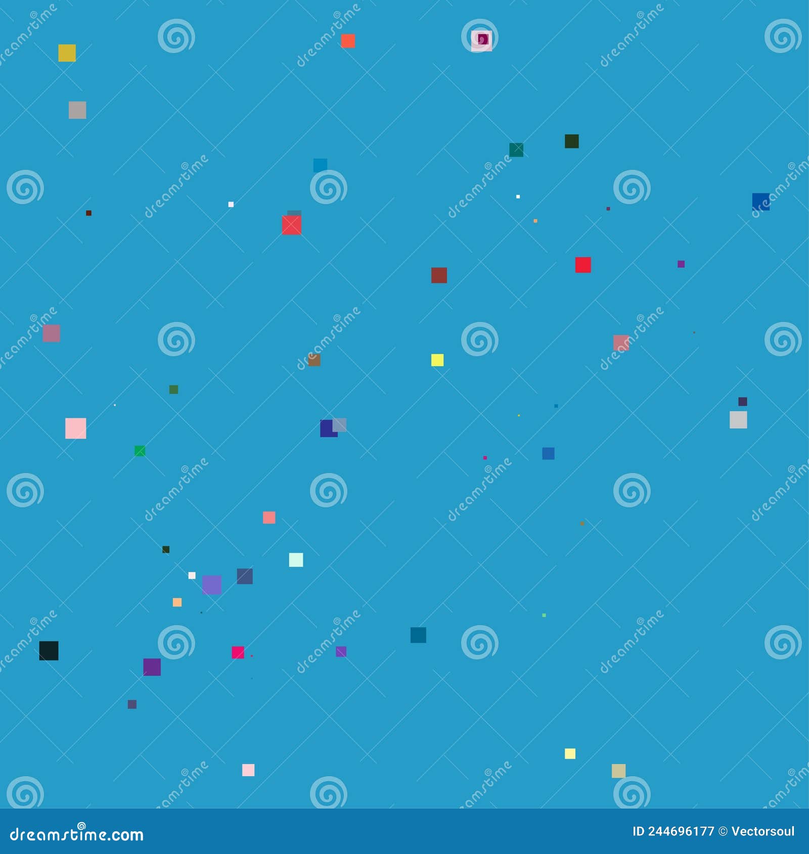 Random, Scattered Squares Pattern, Texture Element. Randomness Concept ...