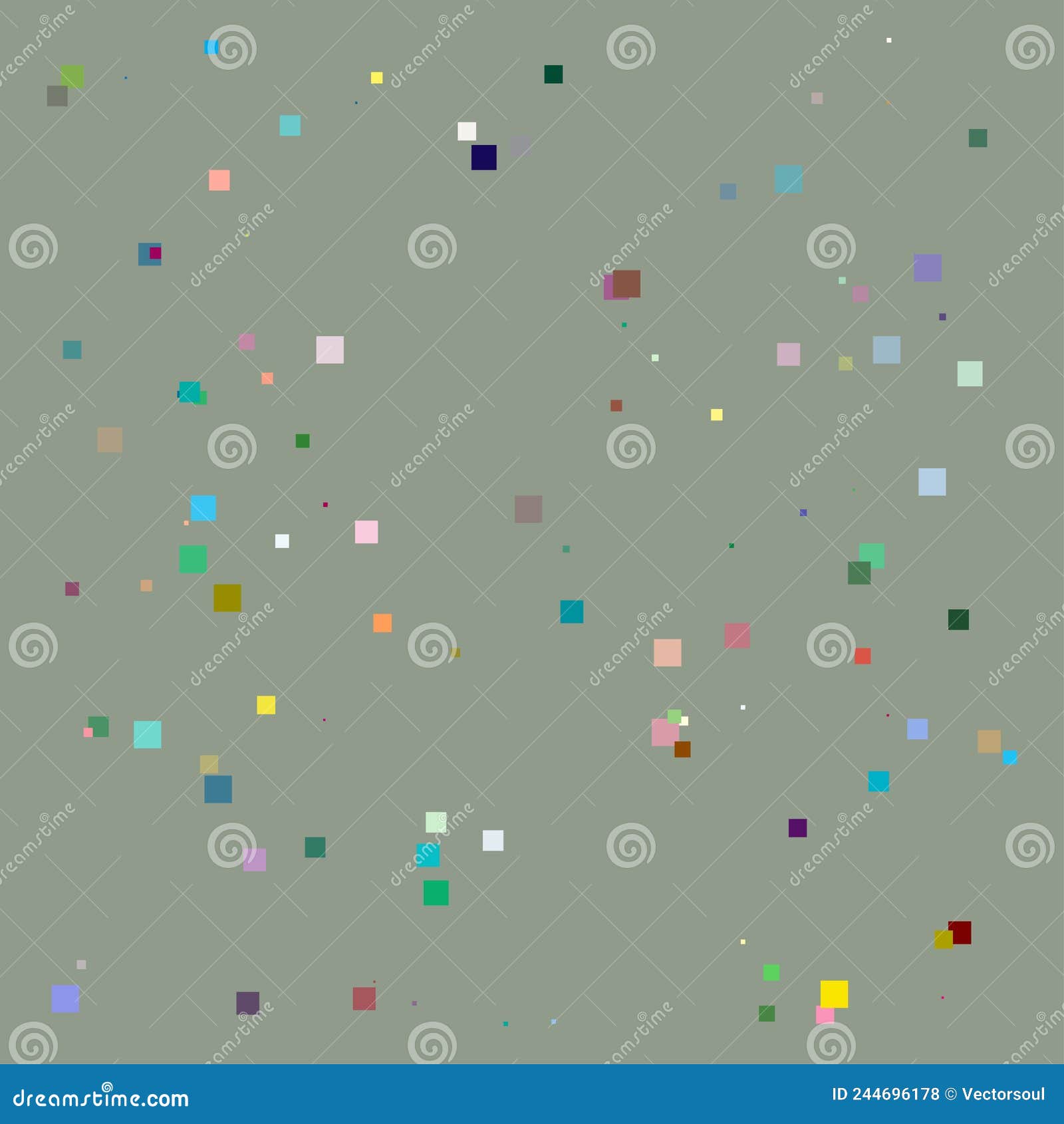 Random, Scattered Squares Pattern, Texture Element. Randomness Concept ...