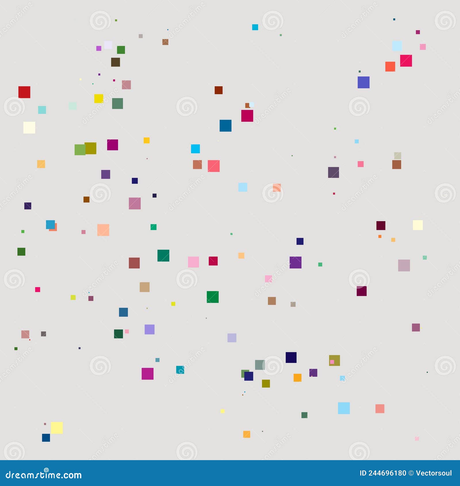 Random, Scattered Squares Pattern, Texture Element. Randomness Concept ...