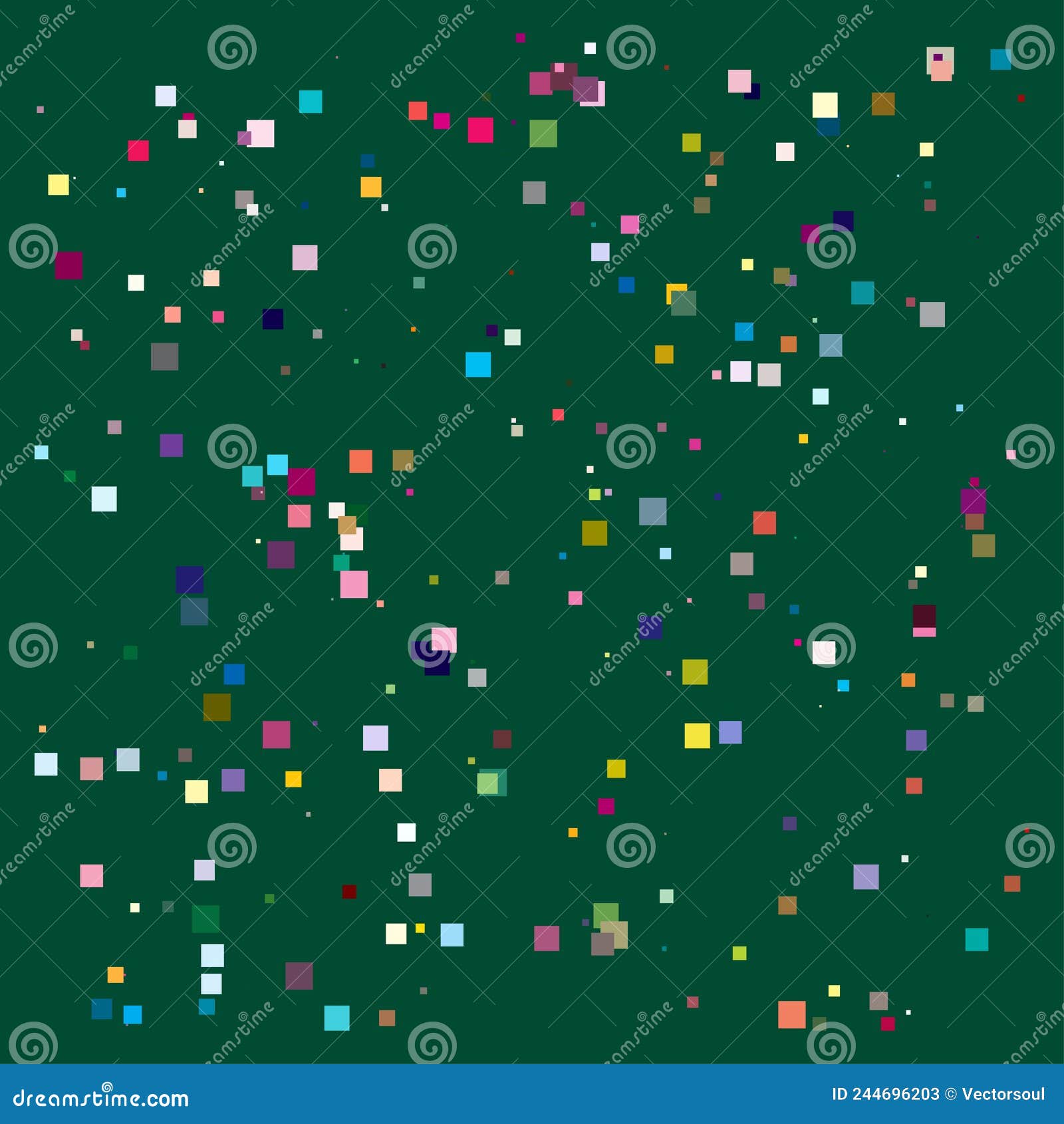 Random, Scattered Squares Pattern, Texture Element. Randomness Concept ...