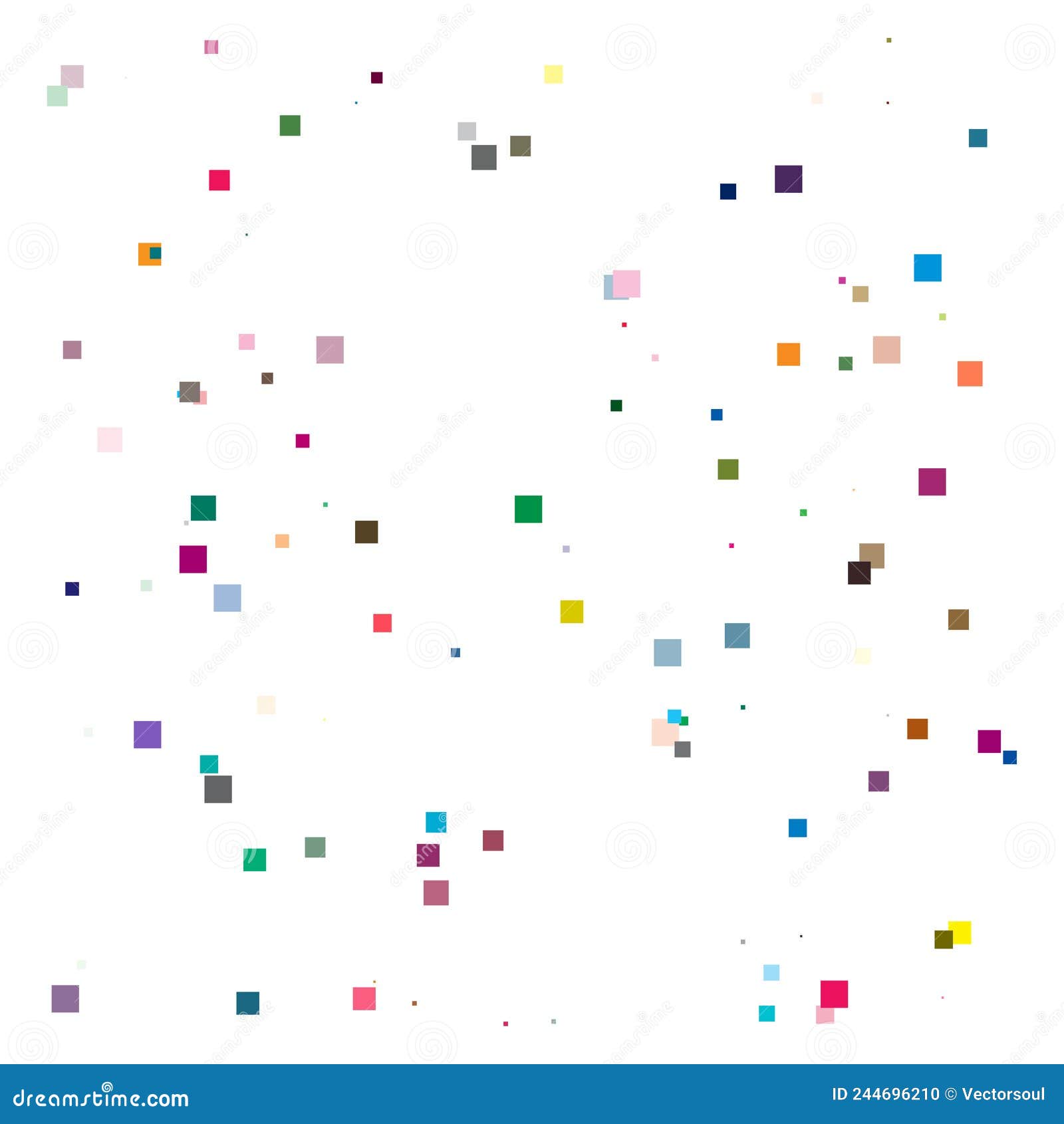 Random, Scattered Squares Pattern, Texture Element. Randomness Concept ...