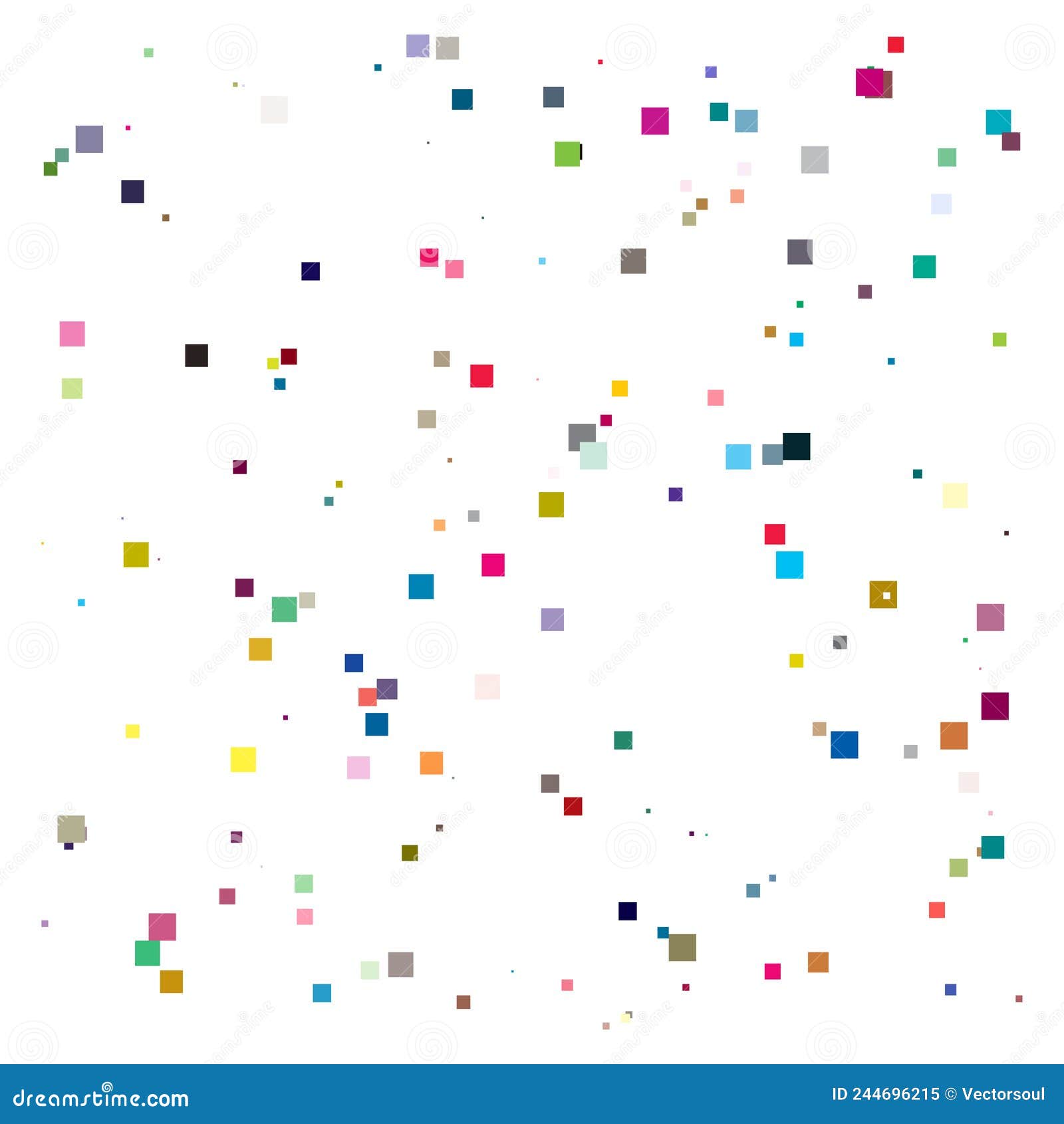 Random, Scattered Squares Pattern, Texture Element. Randomness Concept ...