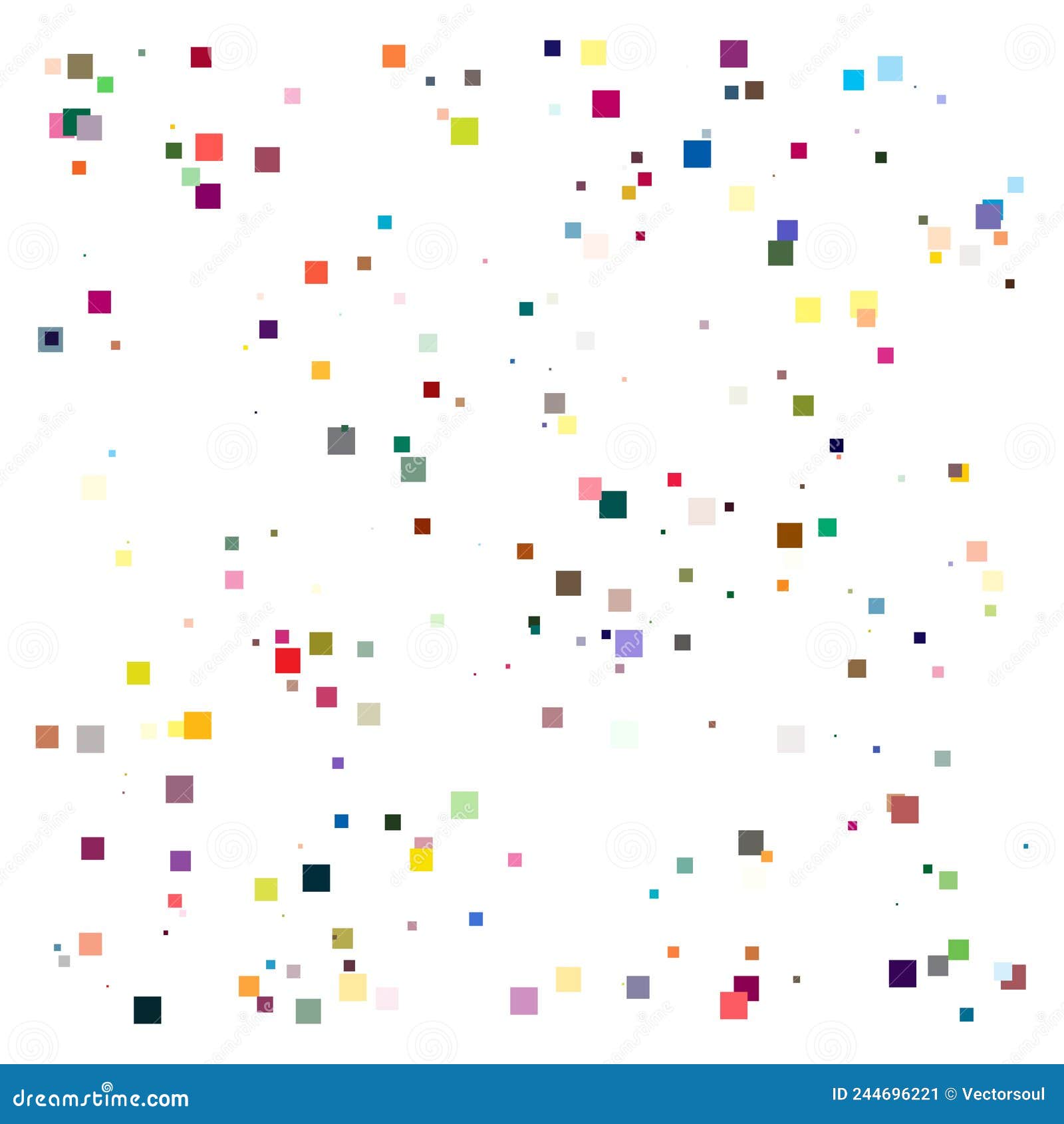 Random, Scattered Squares Pattern, Texture Element. Randomness Concept ...