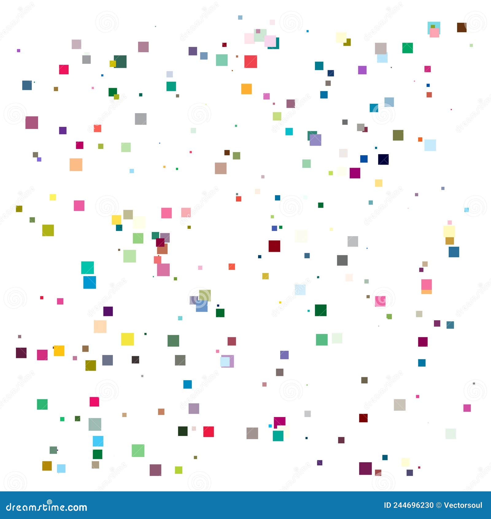 Random, Scattered Squares Pattern, Texture Element. Randomness Concept ...