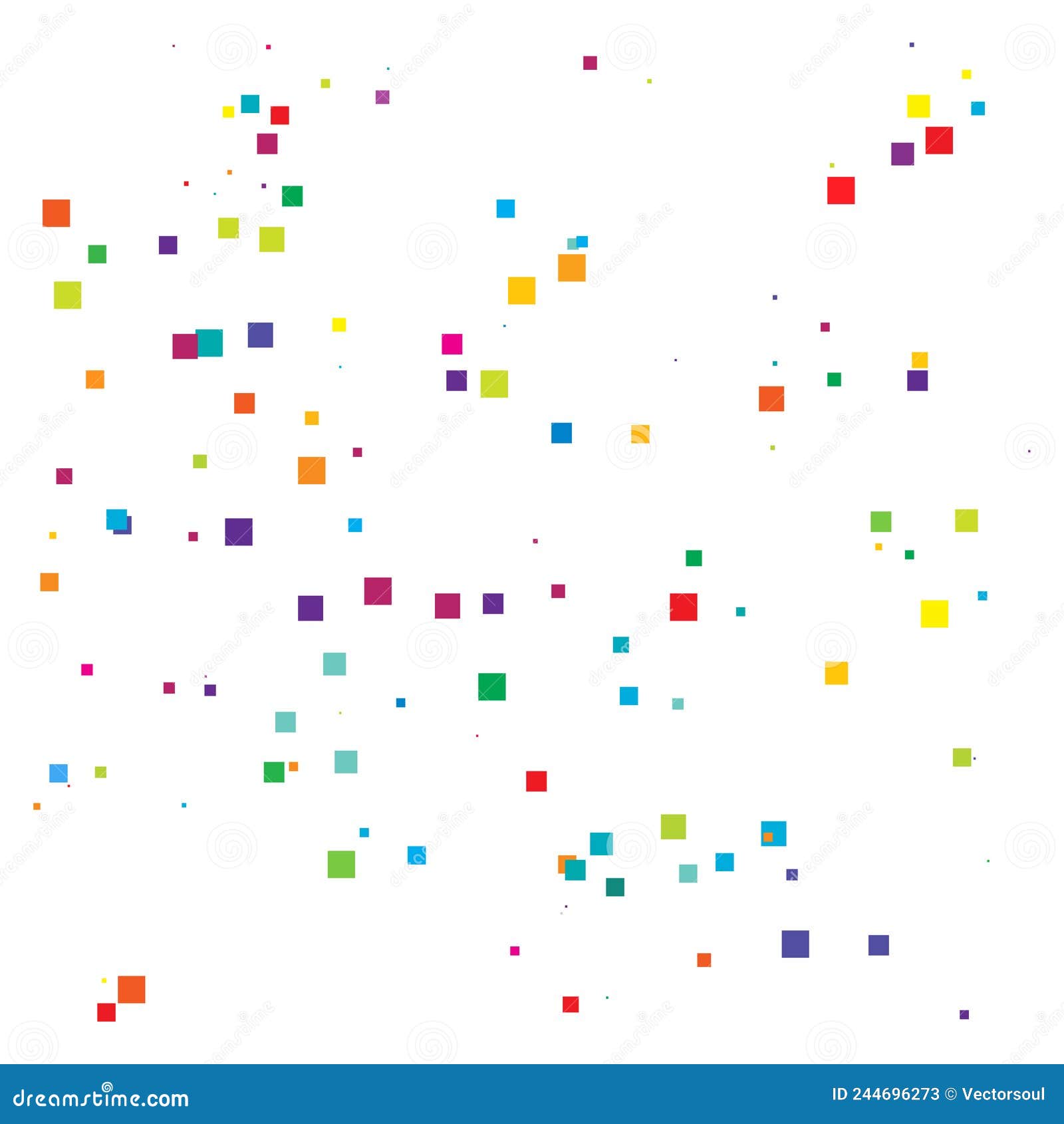 Random, Scattered Squares Pattern, Texture Element. Randomness Concept ...