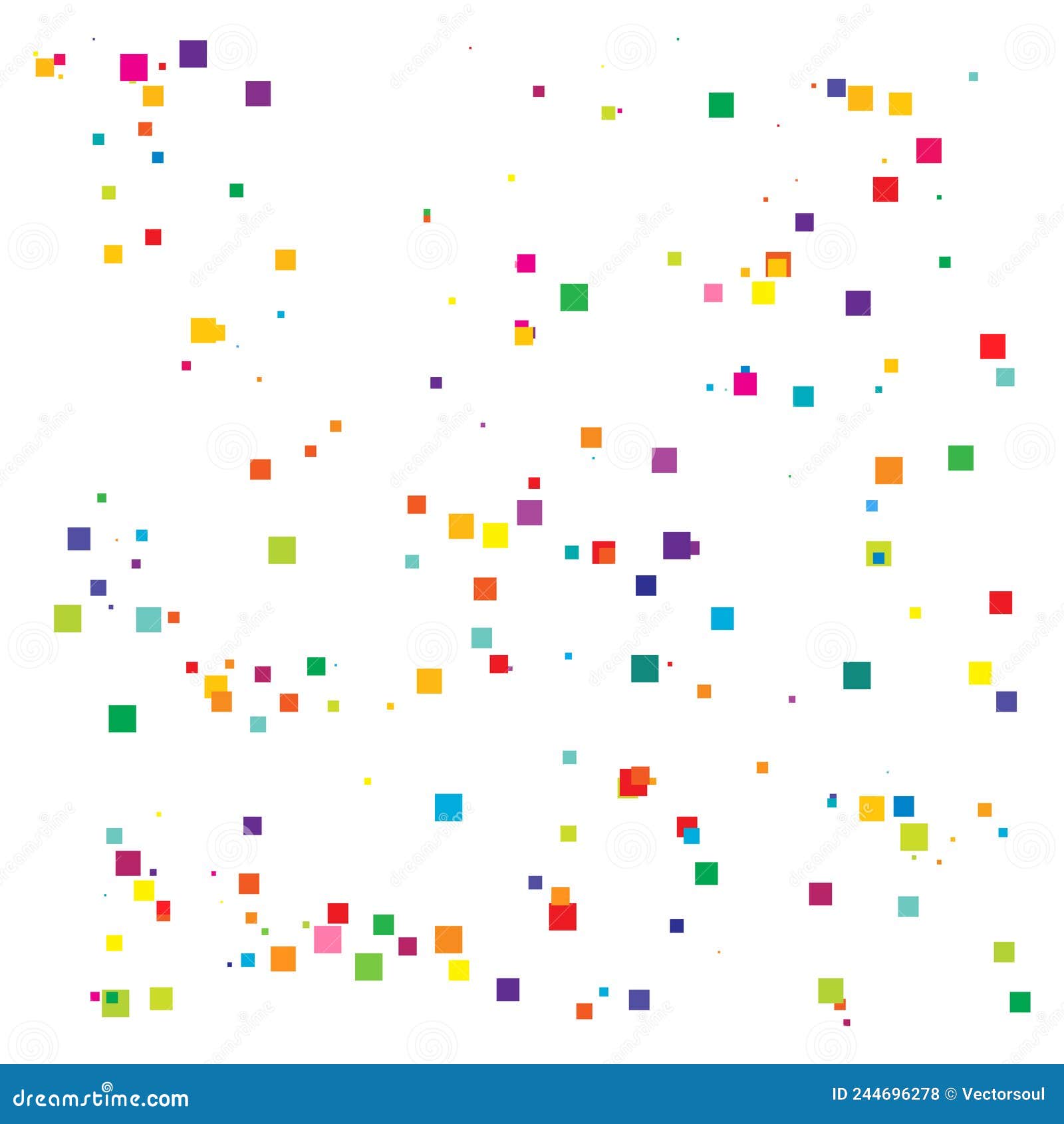 Random, Scattered Squares Pattern, Texture Element. Randomness Concept ...