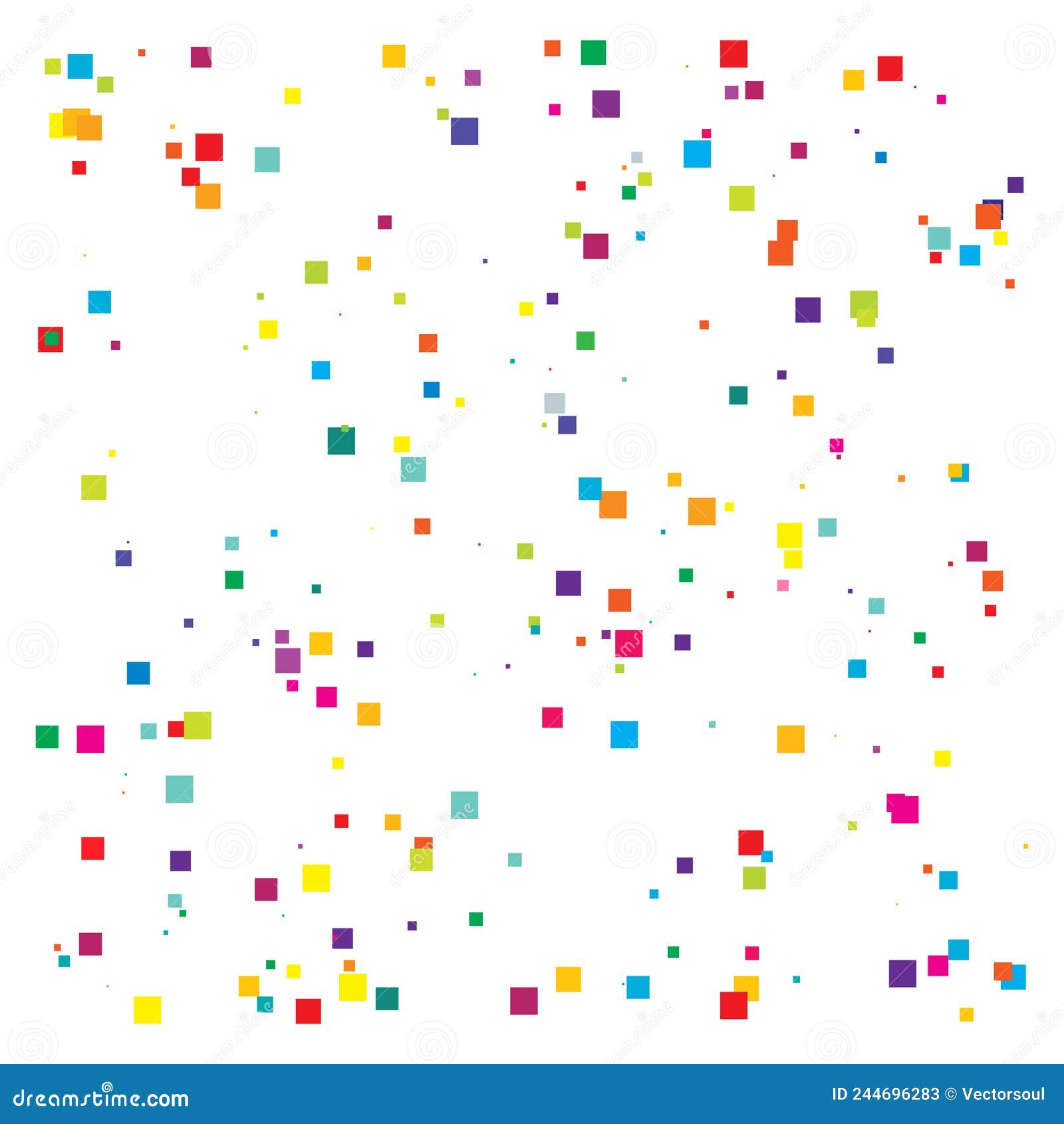 Random, Scattered Squares Pattern, Texture Element. Randomness Concept ...