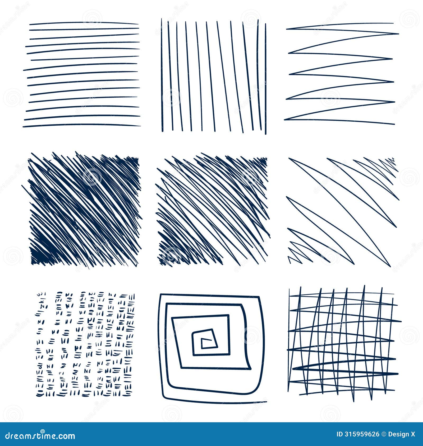 Random Scribbles Set. Hand Drawn Scribbles Doodle Vector Set Stock ...