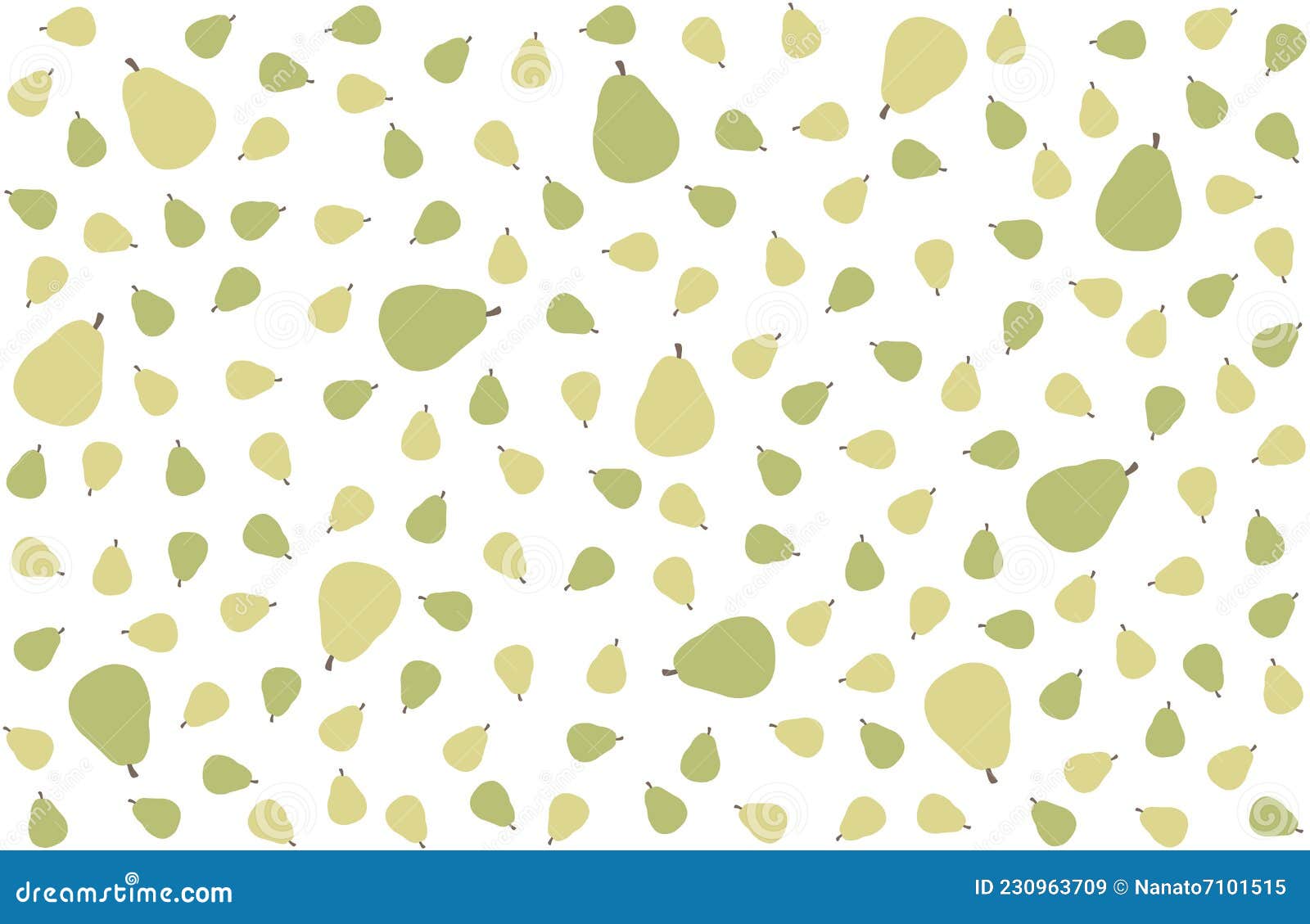 Random Seamless Pattern of Large and Small Pears. Stock Vector ...