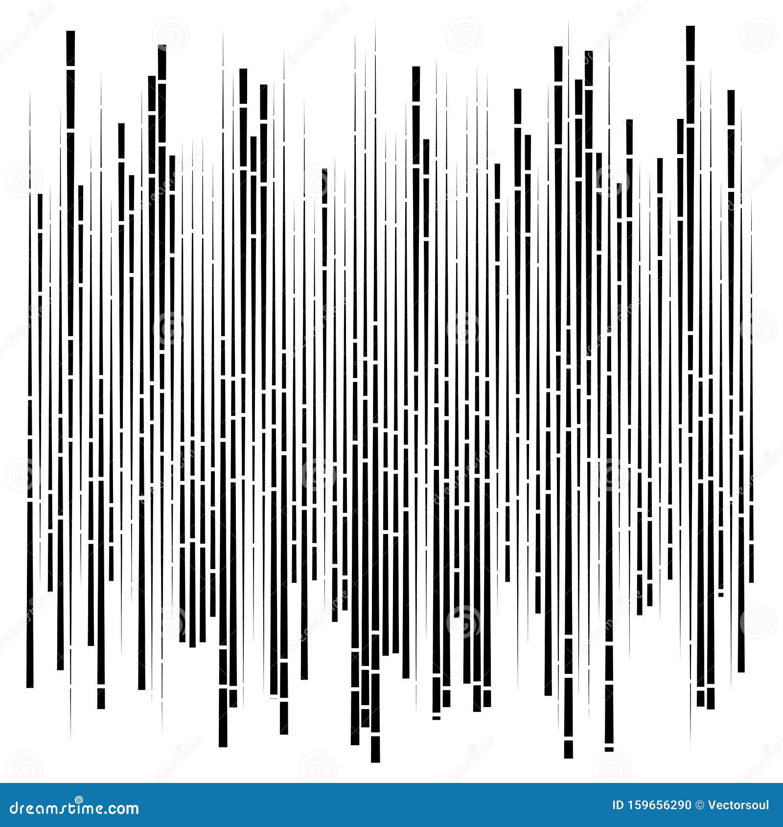 Dashed Irregular Lines. Segment Horizontal Stripes / Lines. Straight ...