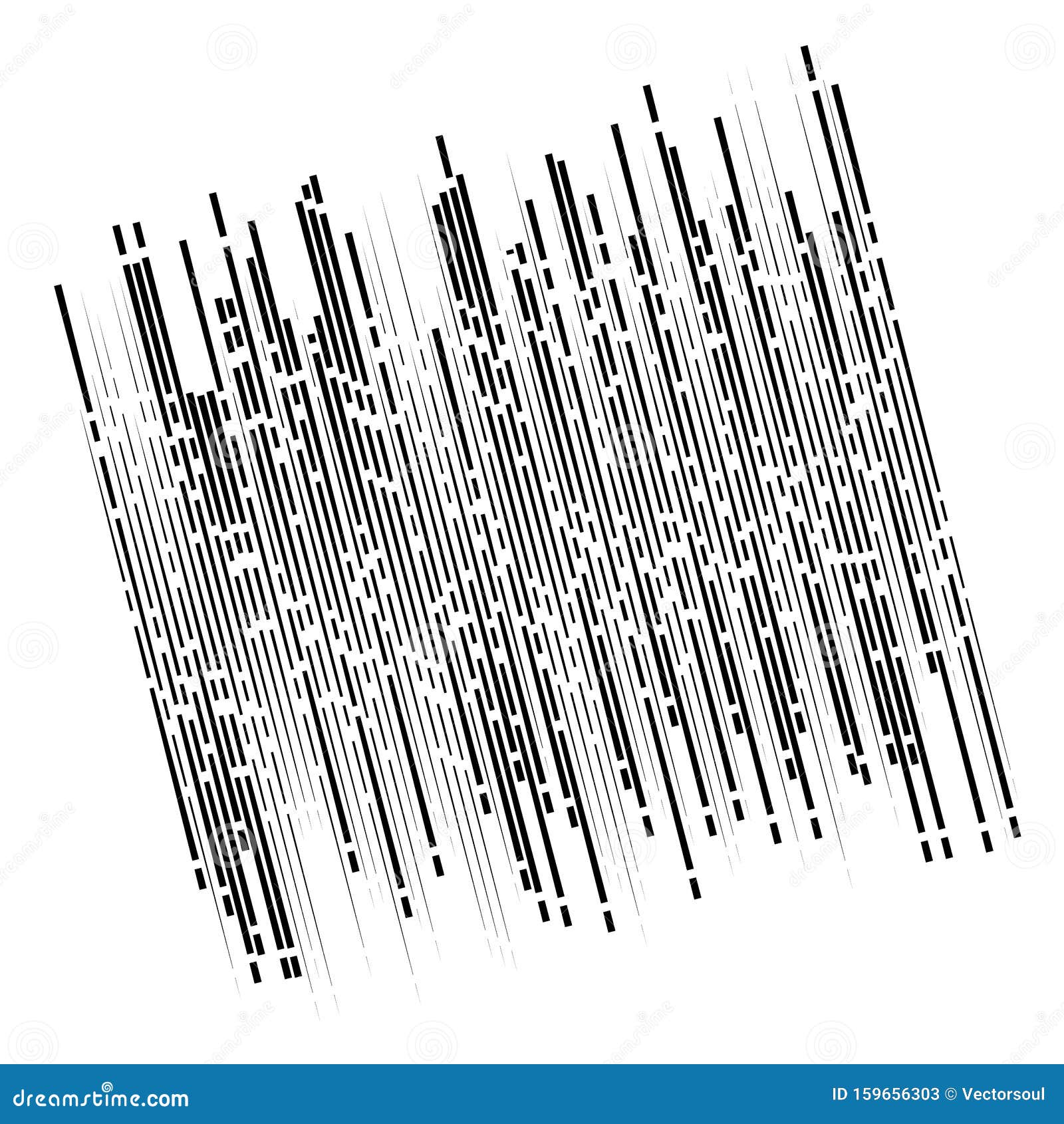 Dashed Irregular Lines. Segment Horizontal Stripes / Lines. Straight ...