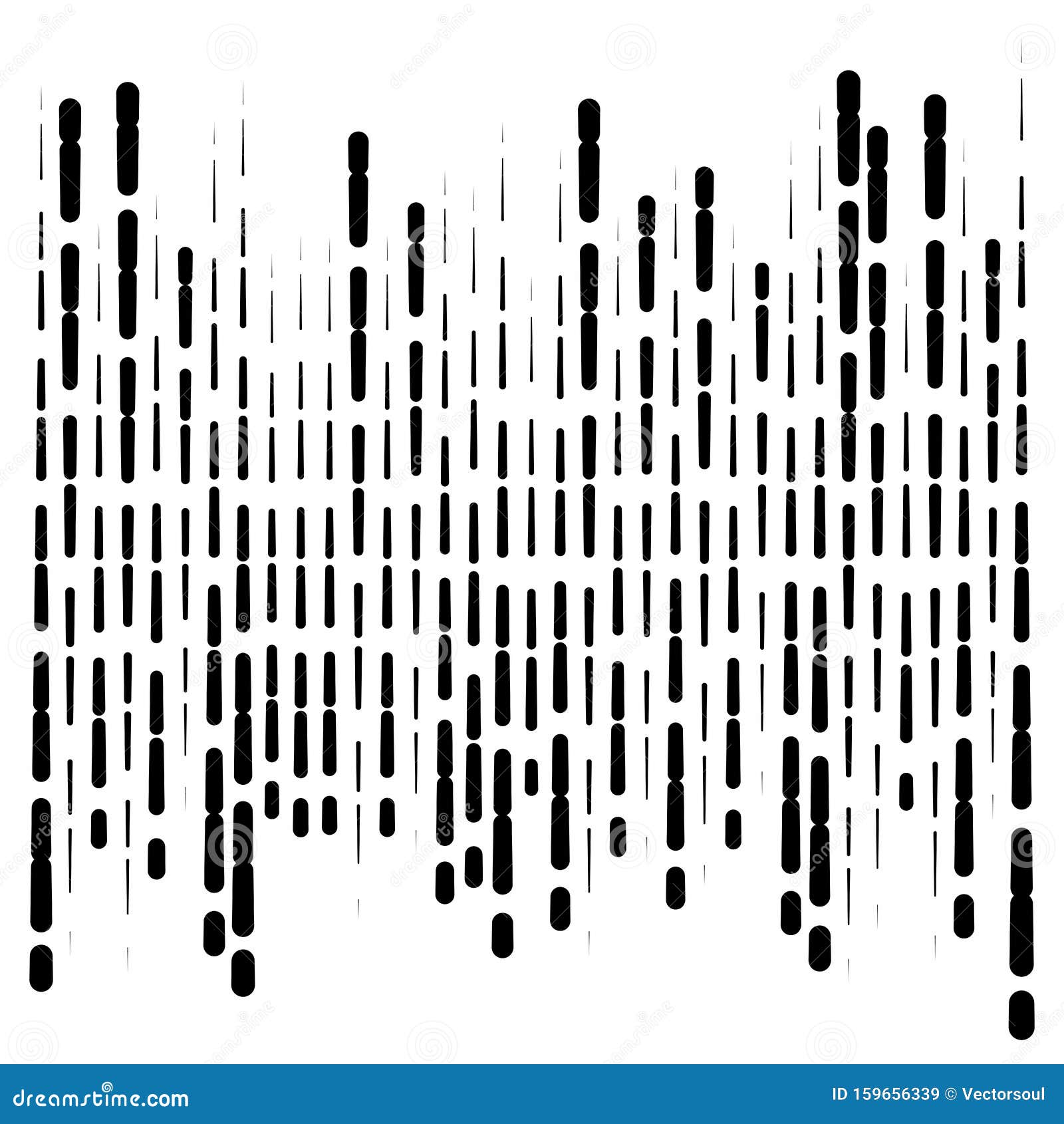 Dashed Irregular Lines. Segment Horizontal Stripes / Lines. Straight ...