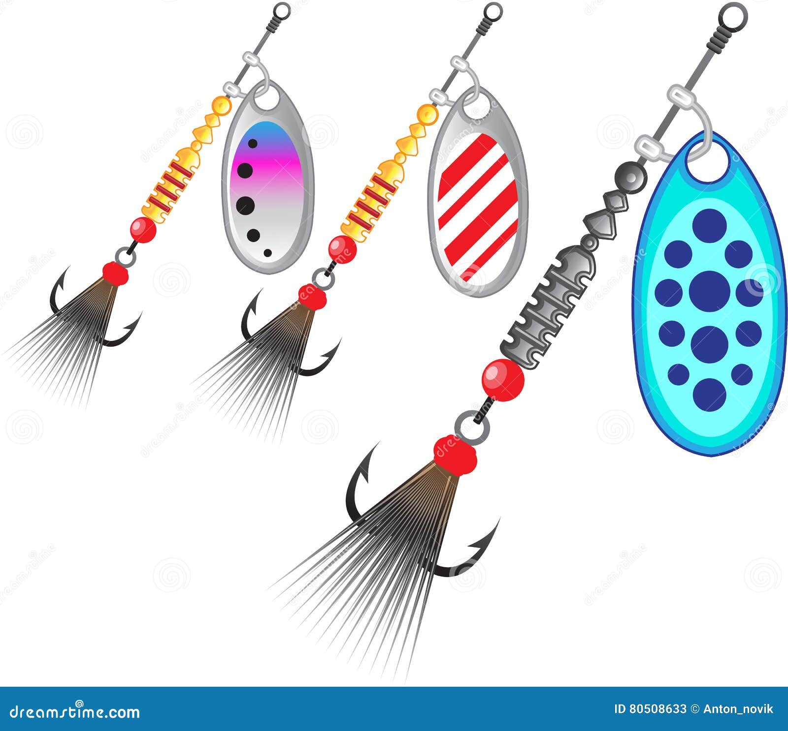 Random Set of Spinners Different Colors Stock Vector - Illustration of ...