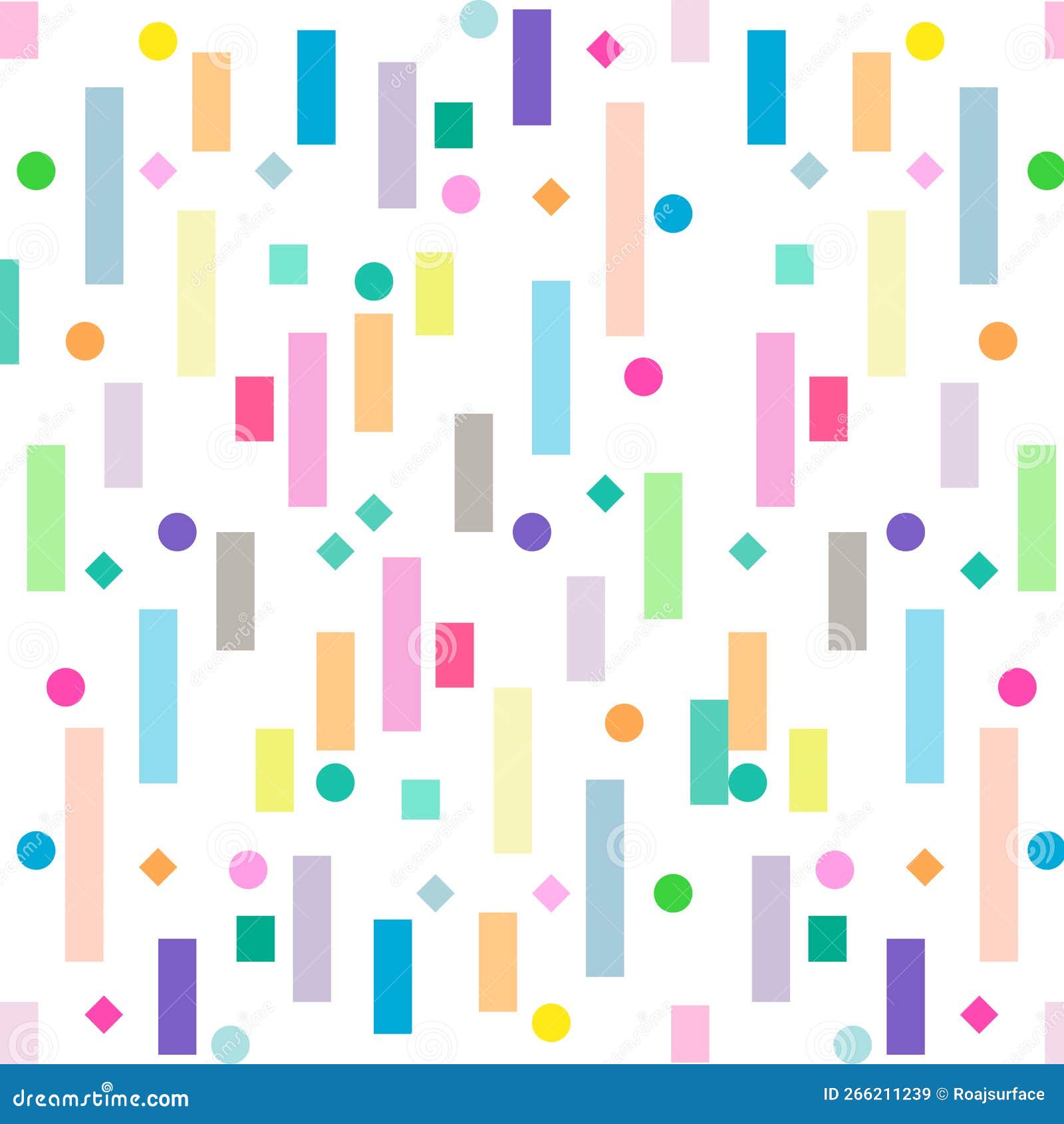 Random Shape Colour Circle and Dimond Square Abstract Style Pastel with ...