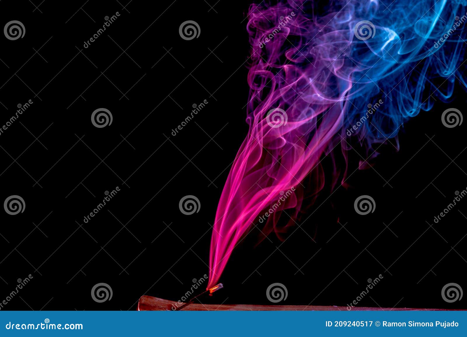 Random Shapes of Incense Bar Colored Smoke Fired with Colored Flash ...