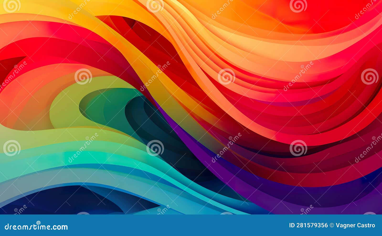 Random Shapes in Gradient Colors. Background in Swirls with ...