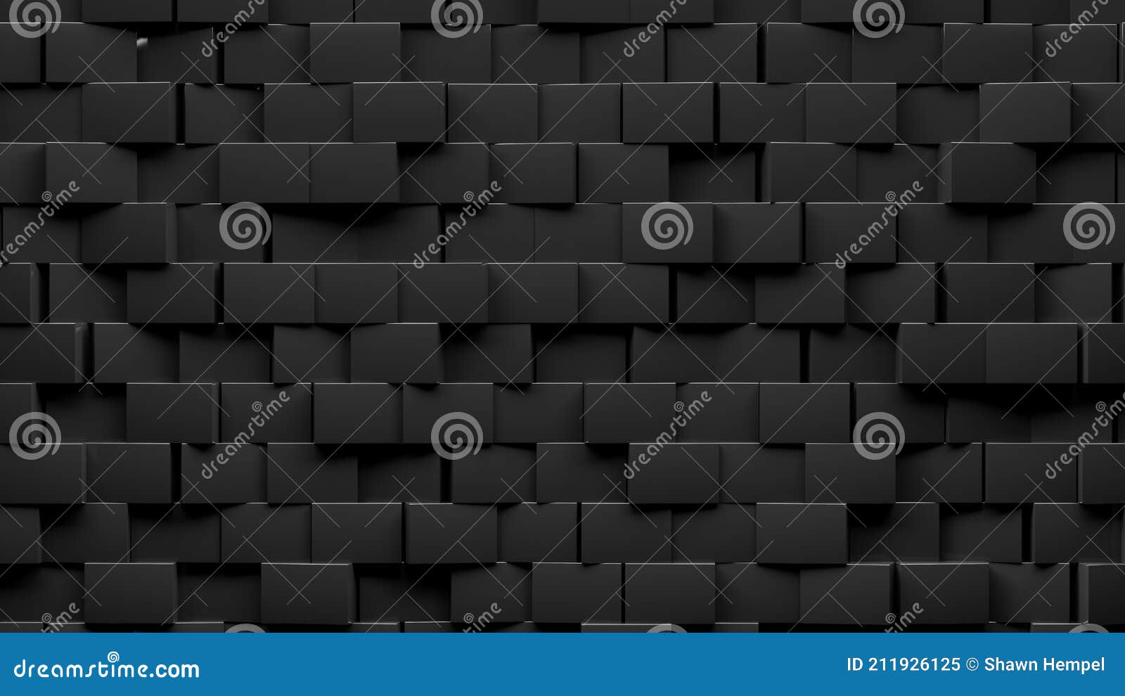 Random Shifted Black Cube Boxes Block Background Wallpaper Stock ...