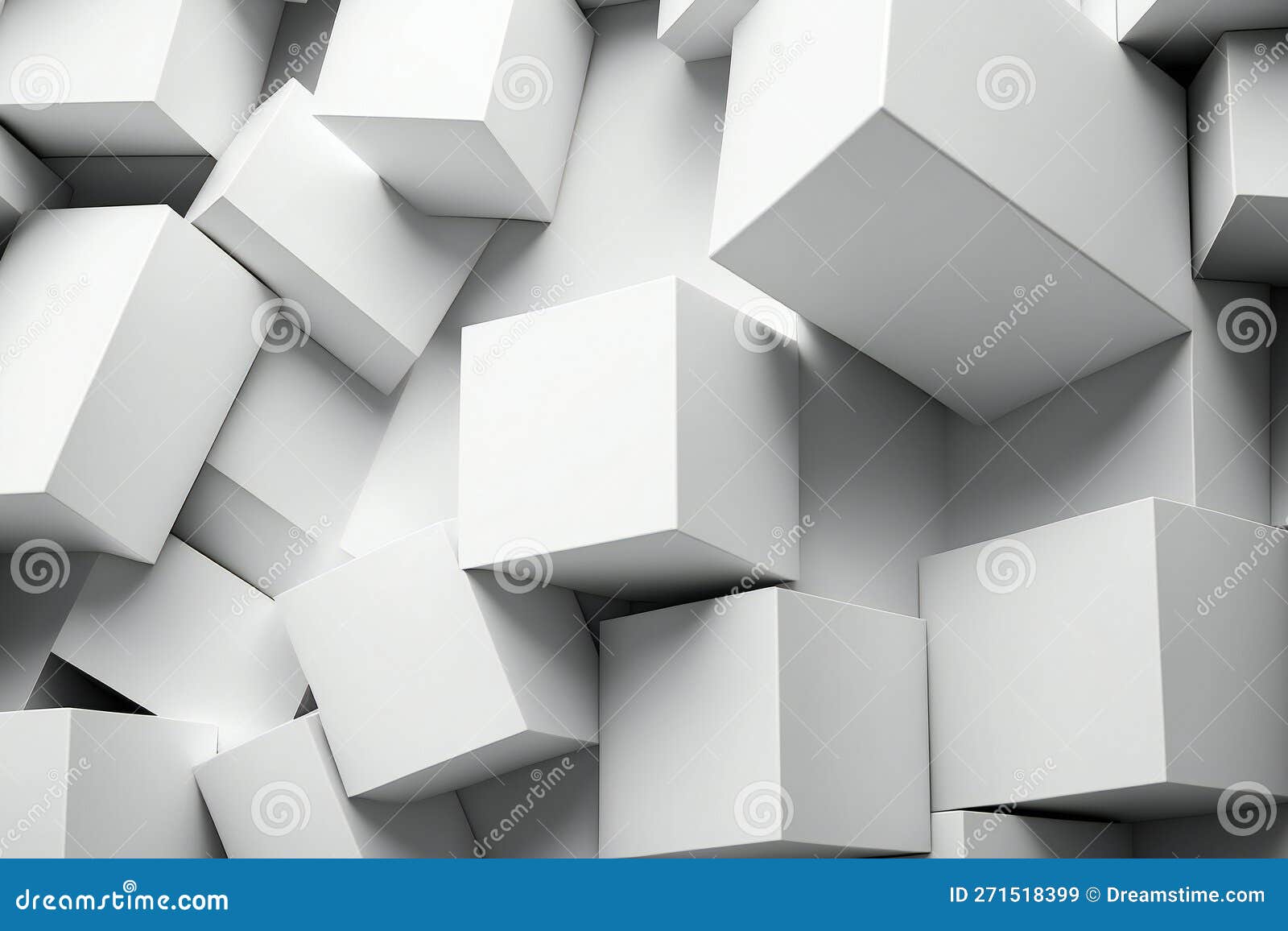 Random Shifted White Cube Boxes Block Wall, Abstract, Backgrounds Stock ...