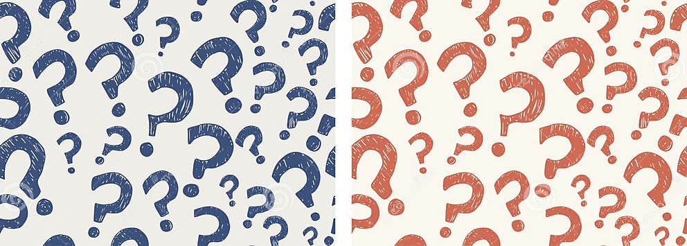 Random Sign Question Marks Seamless Pattern Background. Backdrop ...