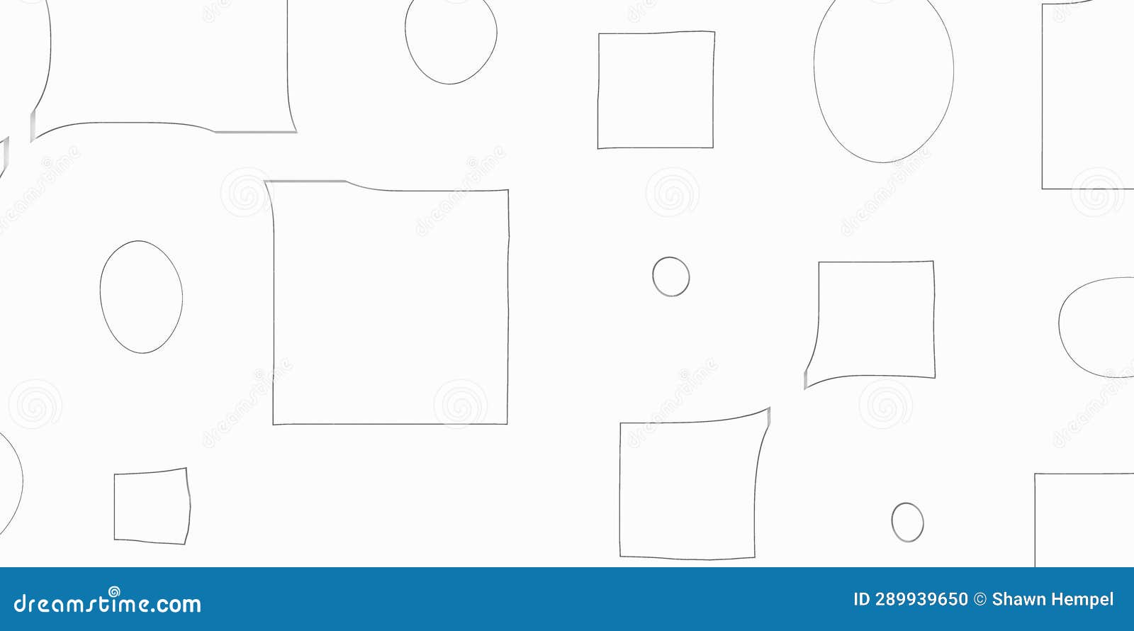 Random Sized Large White Inset Square Frames Geometry Objects ...