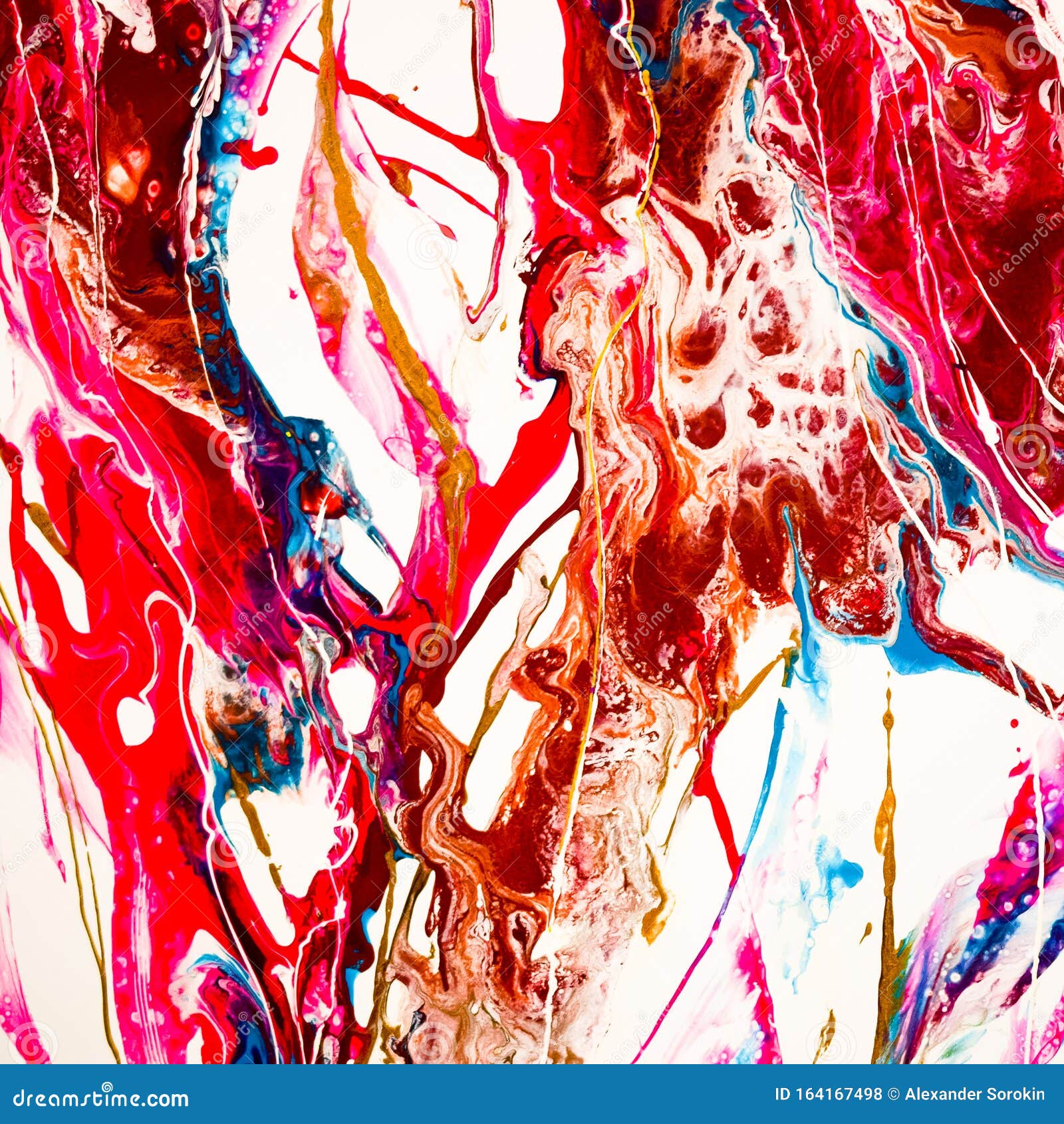 Random Spills of Paints of Different Colors Stock Photo - Image of ...