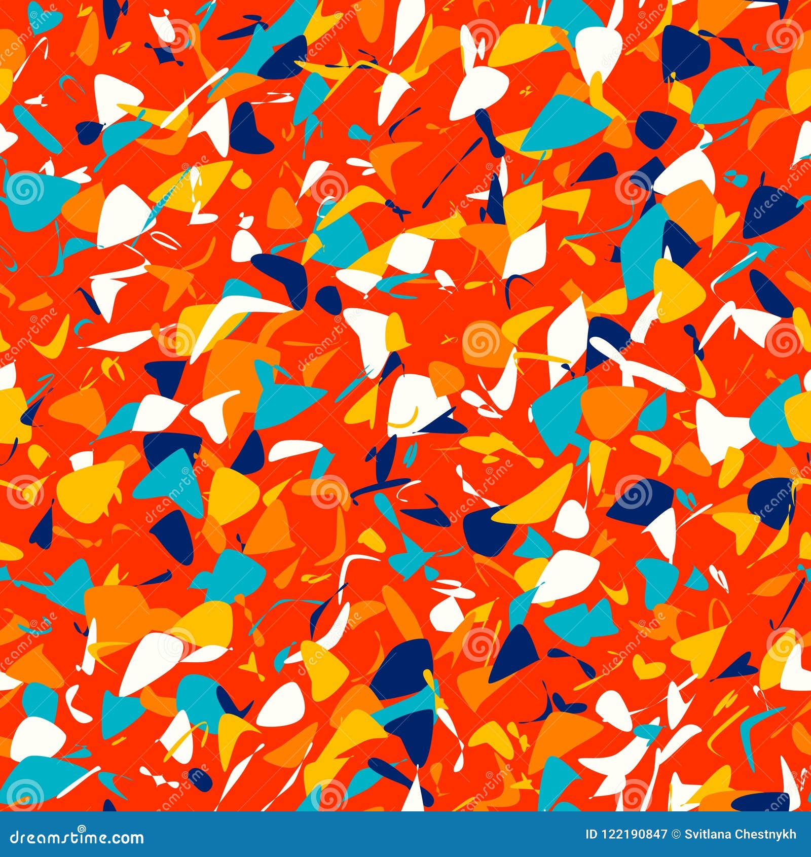 Random Spots. Abstract Art Seamless Pattern, Paint Spots Stock Vector ...
