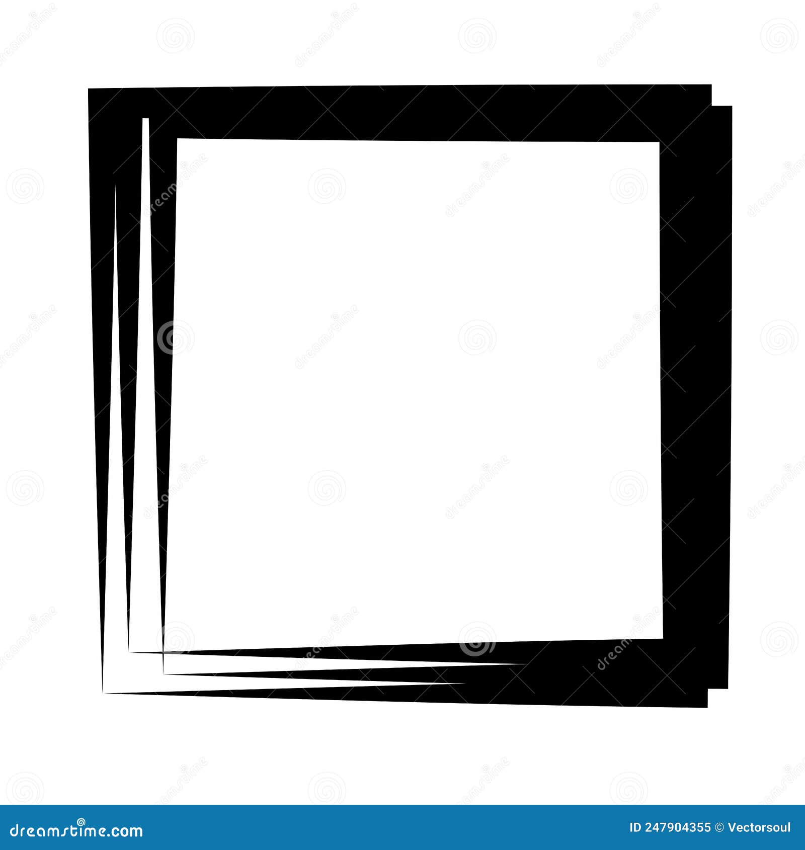 Random Square Contour Frame, Border Element Stock Vector - Illustration ...
