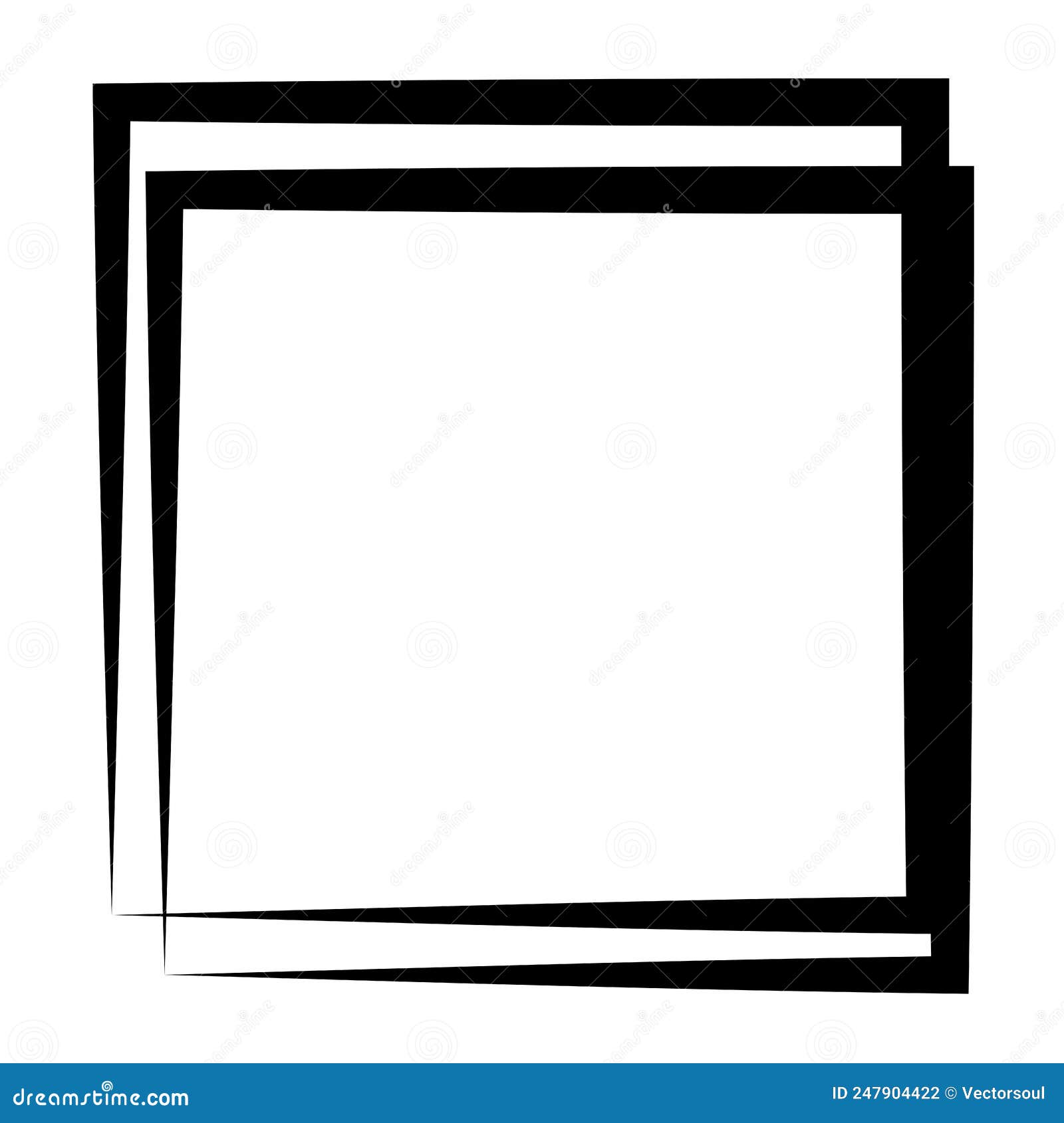 Random Square Contour Frame, Border Element Stock Vector - Illustration ...