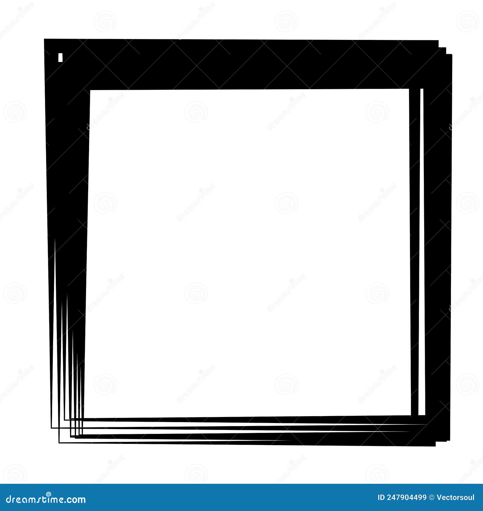 Random Square Contour Frame, Border Element Stock Vector - Illustration ...