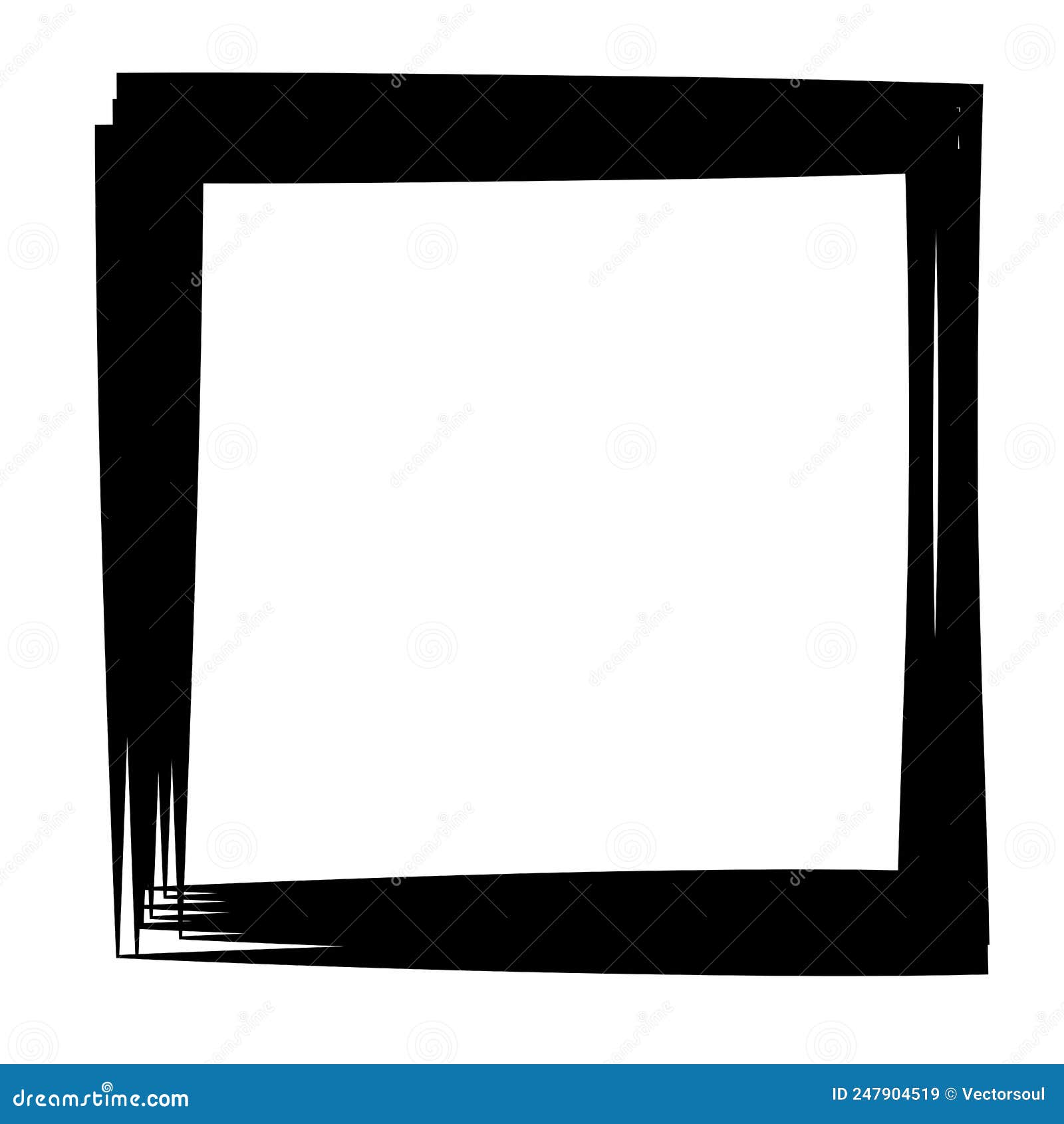 Random Square Contour Frame, Border Element Stock Vector - Illustration ...