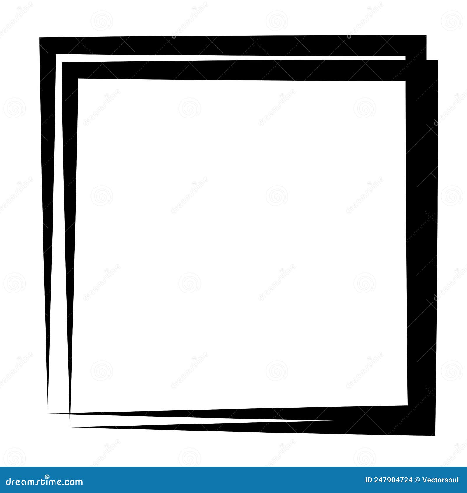 Random Square Contour Frame, Border Element Stock Vector - Illustration ...
