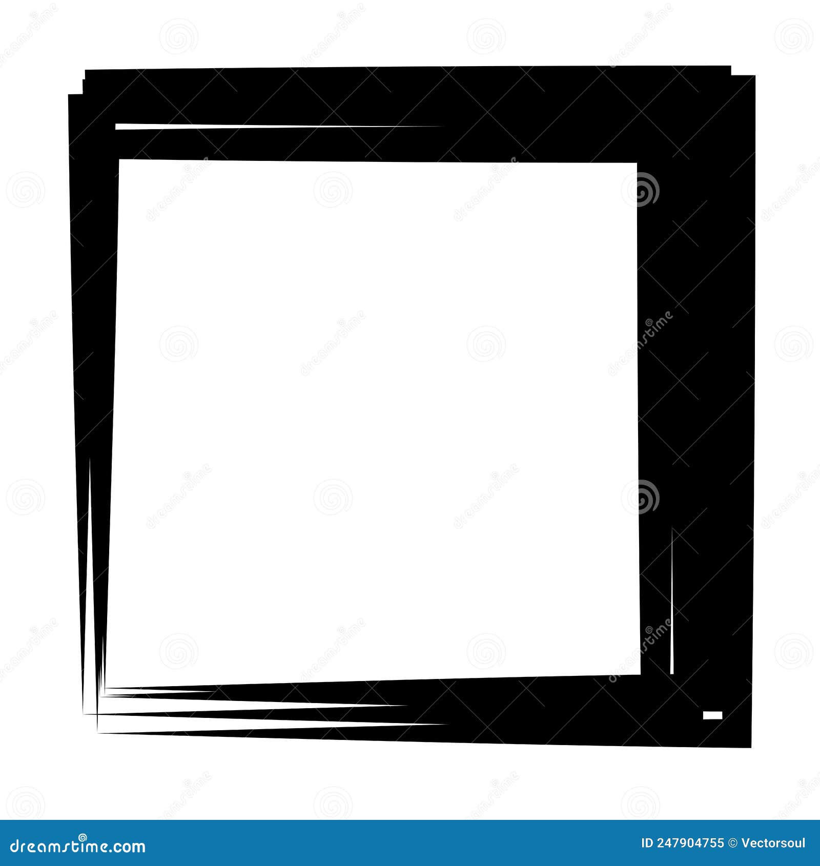 Random Square Contour Frame, Border Element Stock Vector - Illustration ...